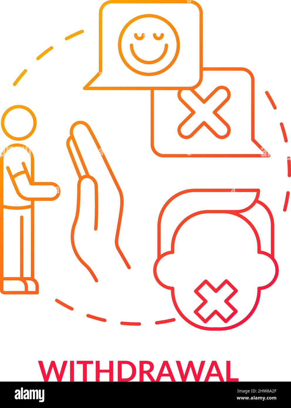 Withdrawal red gradient concept icon Stock Vector Image & Art - Alamy