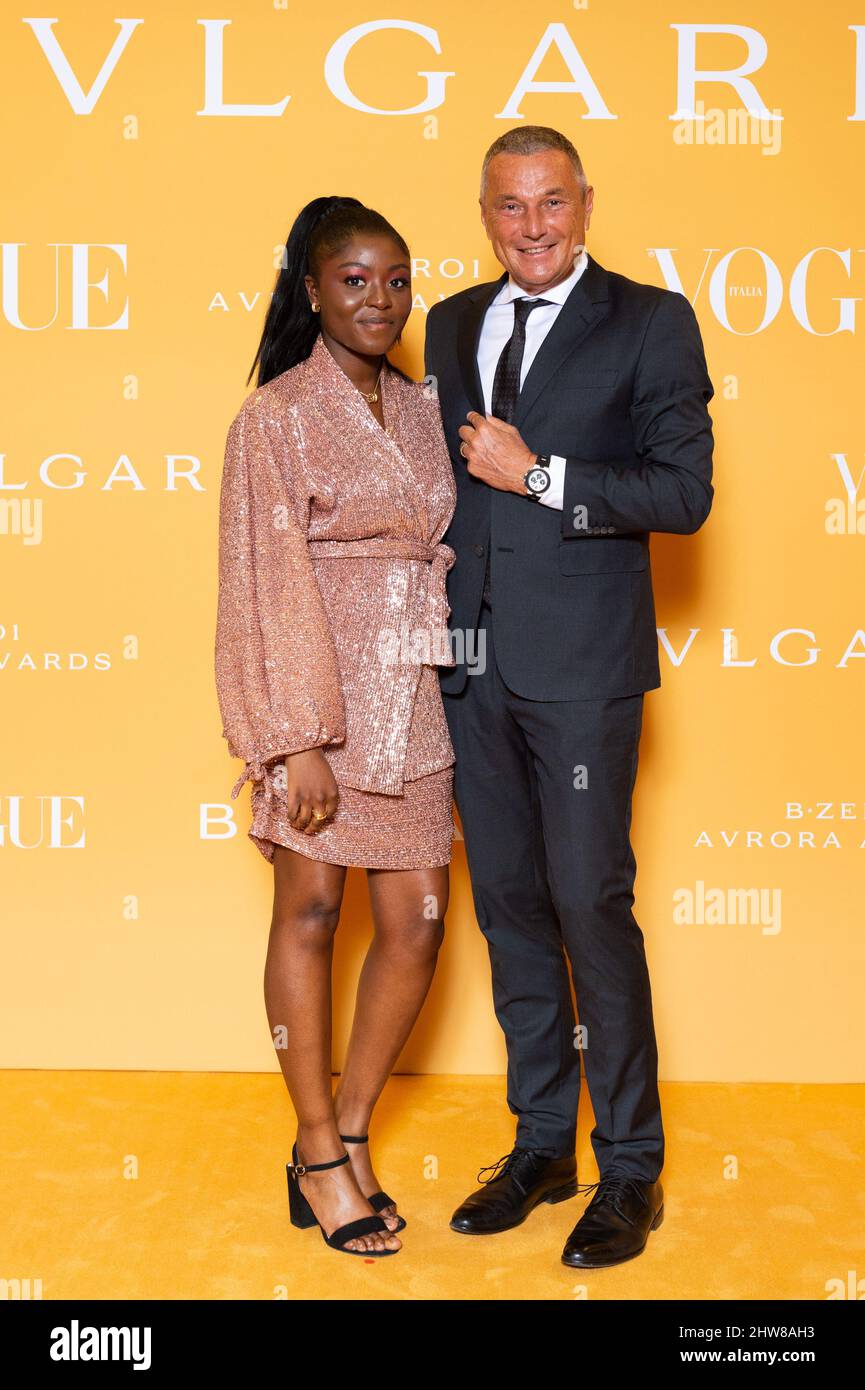 Anna Osei , Jean Christophe Babin Bvlgari B.Zero1 Avrora Awards Milan ...