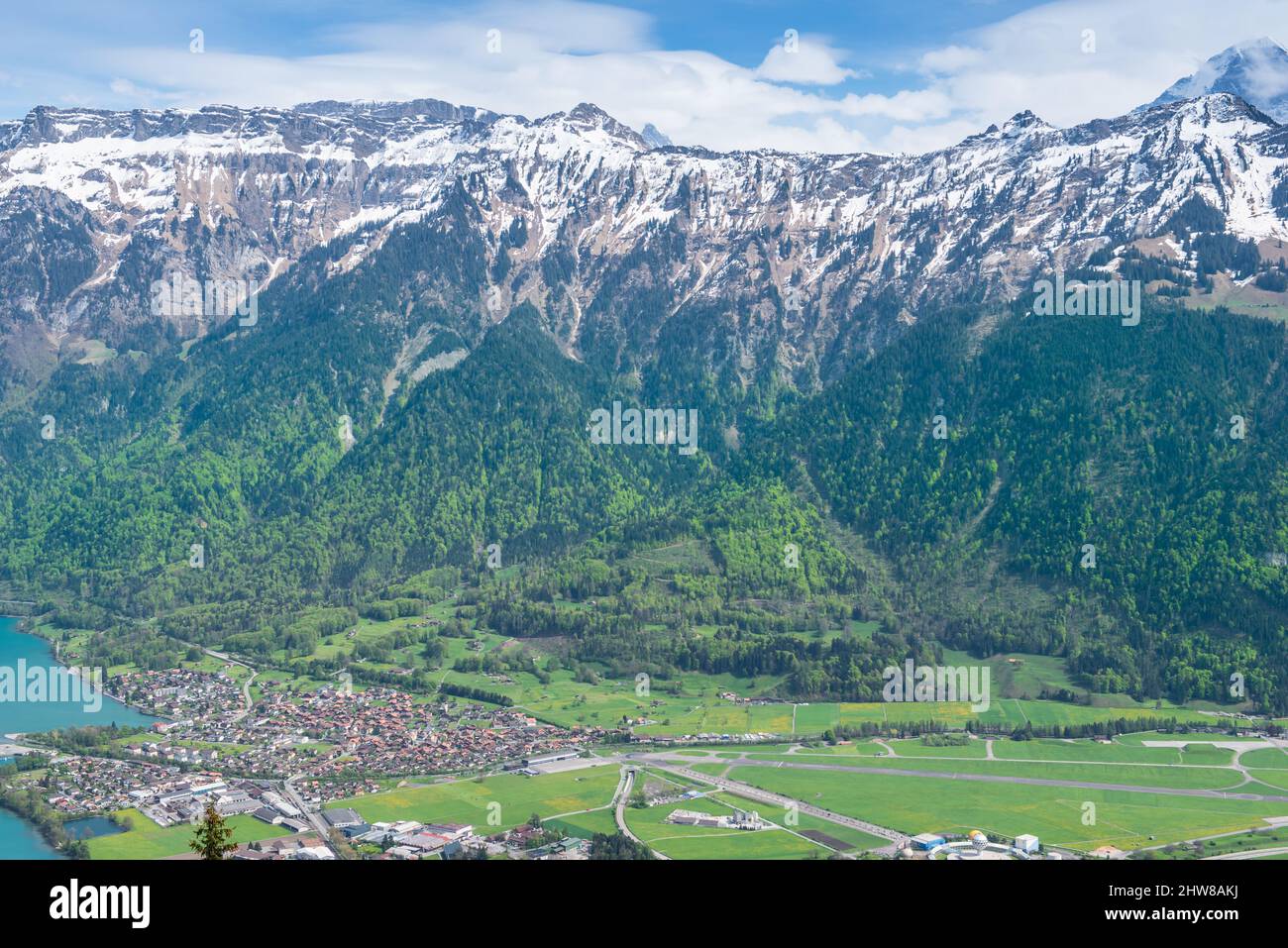 Switzerland. Interlaken. View from above. Mountains of Bern Stock Photo ...