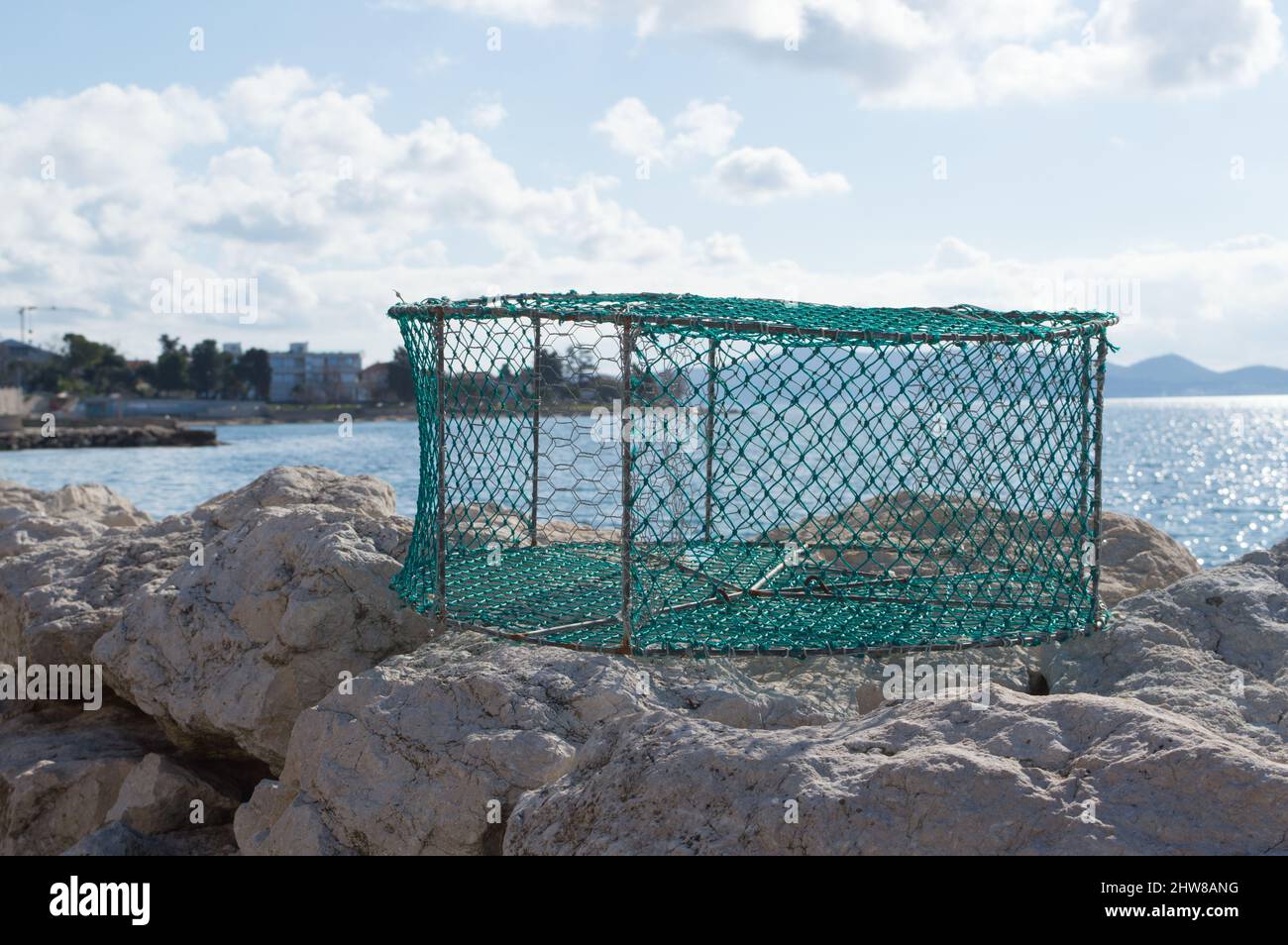 Portable traditional fishing trap for cathing octopus, crabs, made of ...