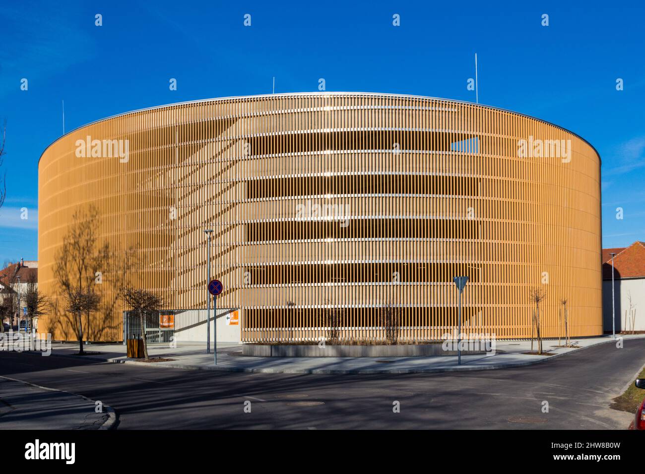 New multi storey public car park exterior, Sopron, Hungary Stock Photo ...