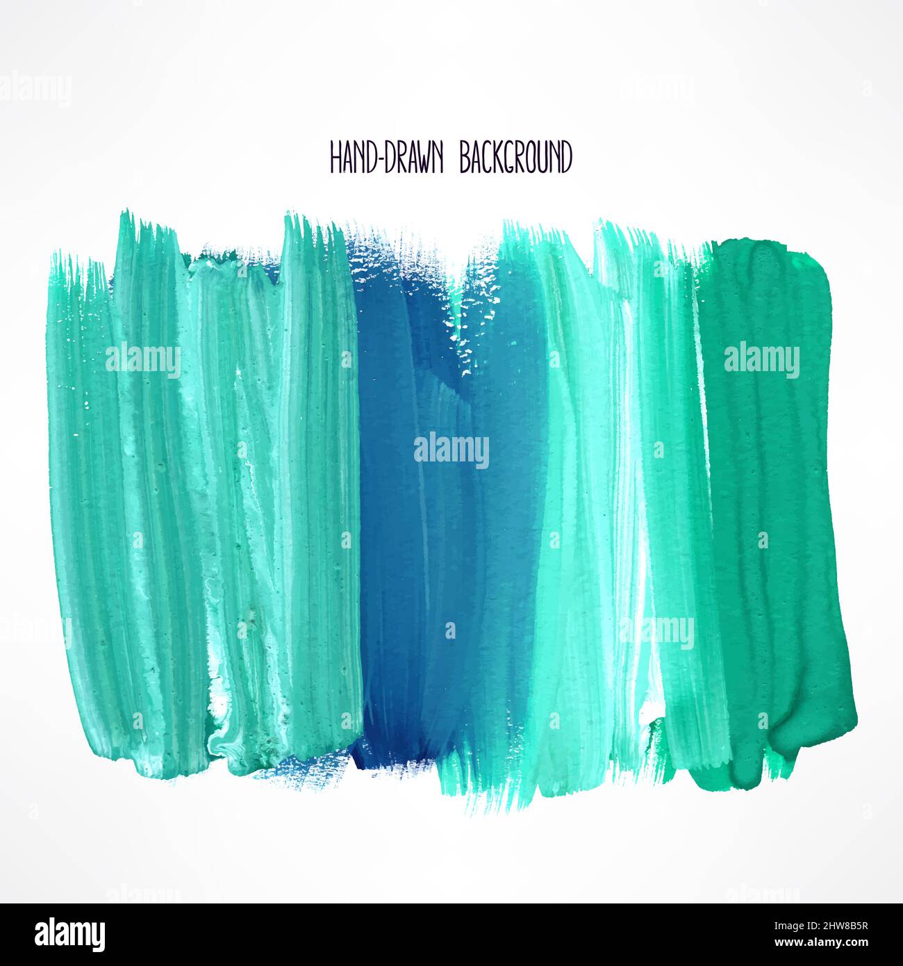background with blue and green strokes. hand-drawn illustration Stock ...