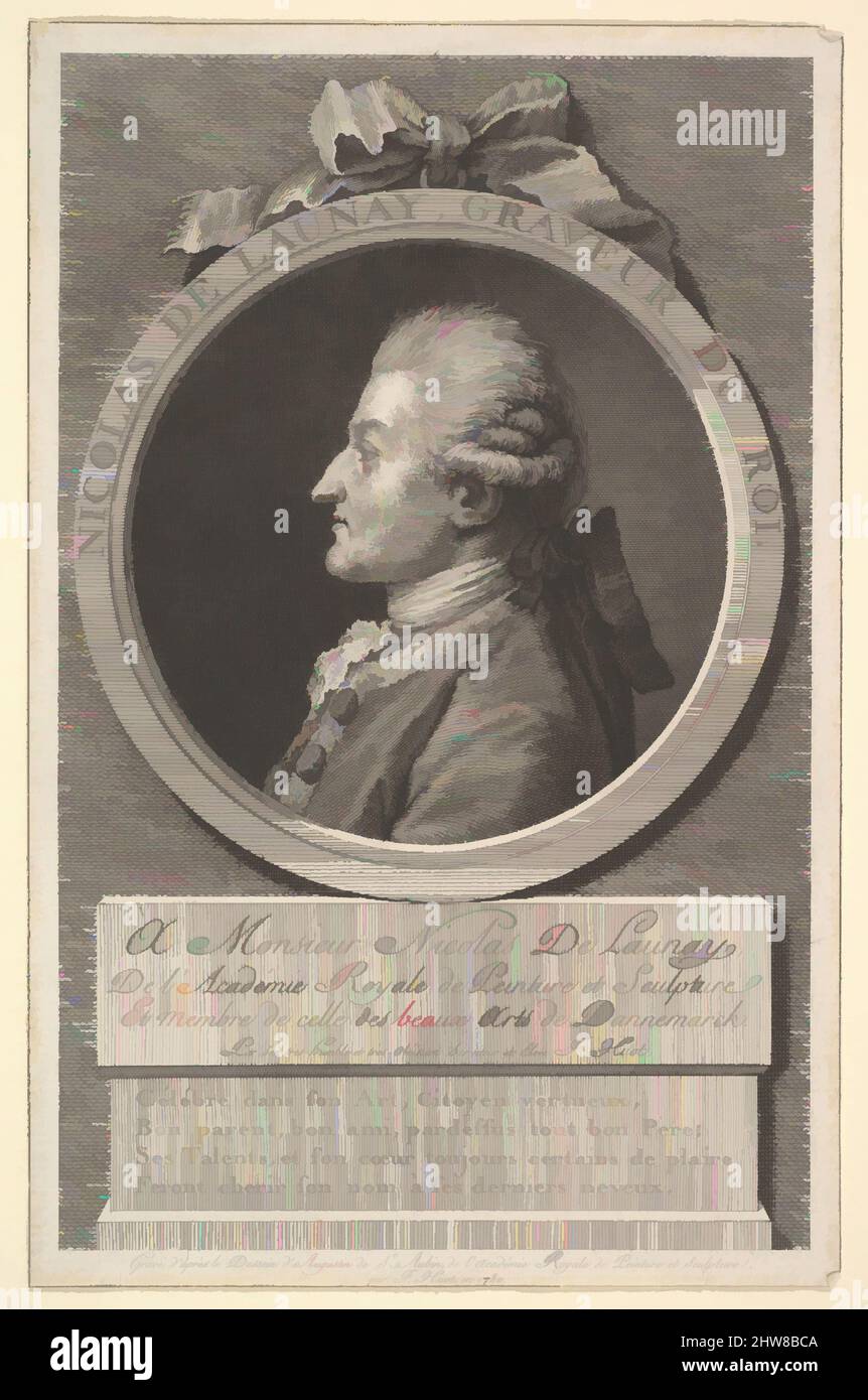 Art inspired by Portrait of Nicolas de Launay, 1802, Etching; second ...