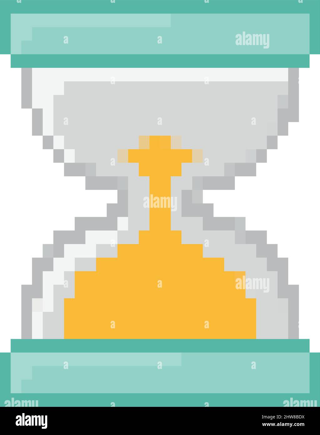 pixelated sandglass illustration Stock Vector Image & Art - Alamy