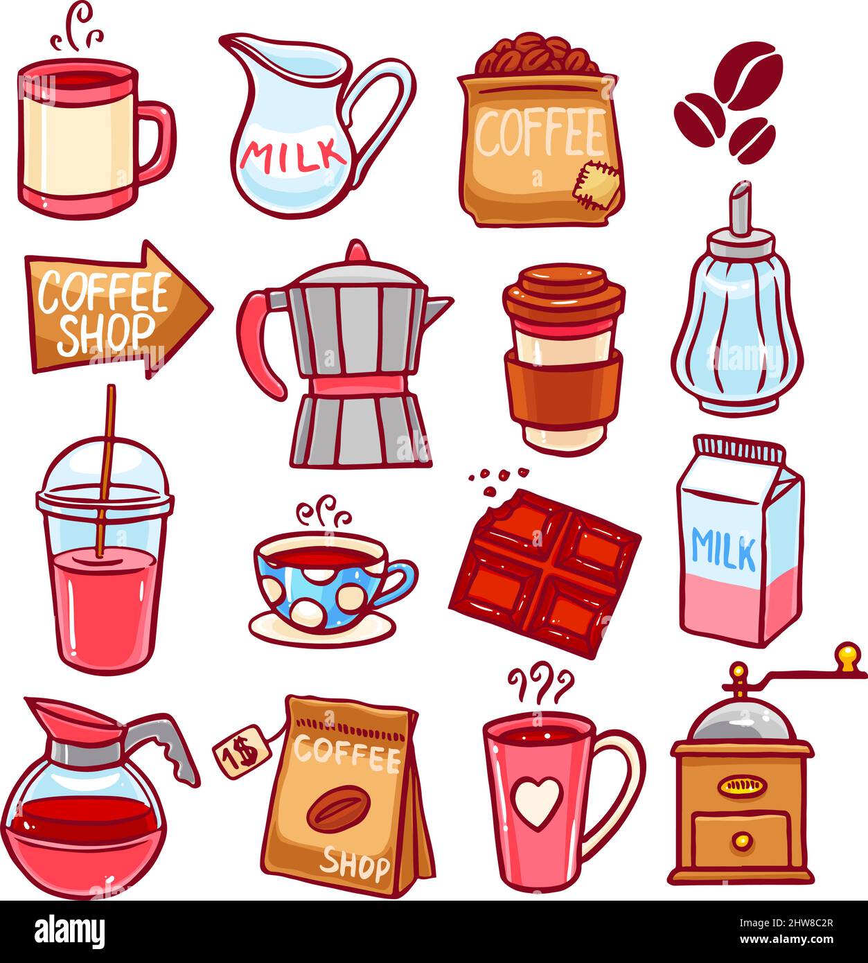 Cute heart cup glass Cut Out Stock Images & Pictures - Alamy