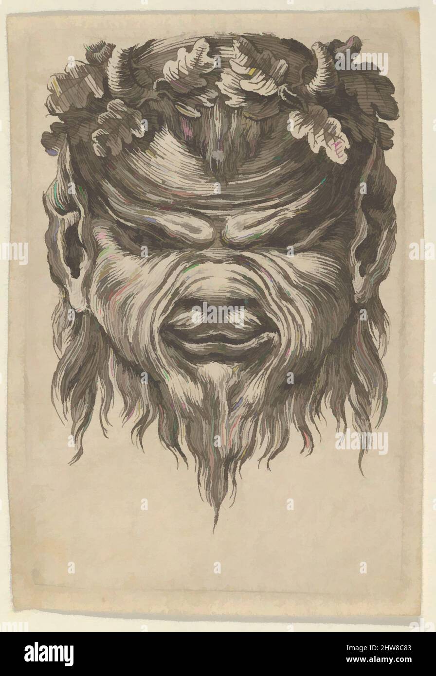 Art inspired by Satyr Mask with an Indented Snout and a Wreath of Oak ...