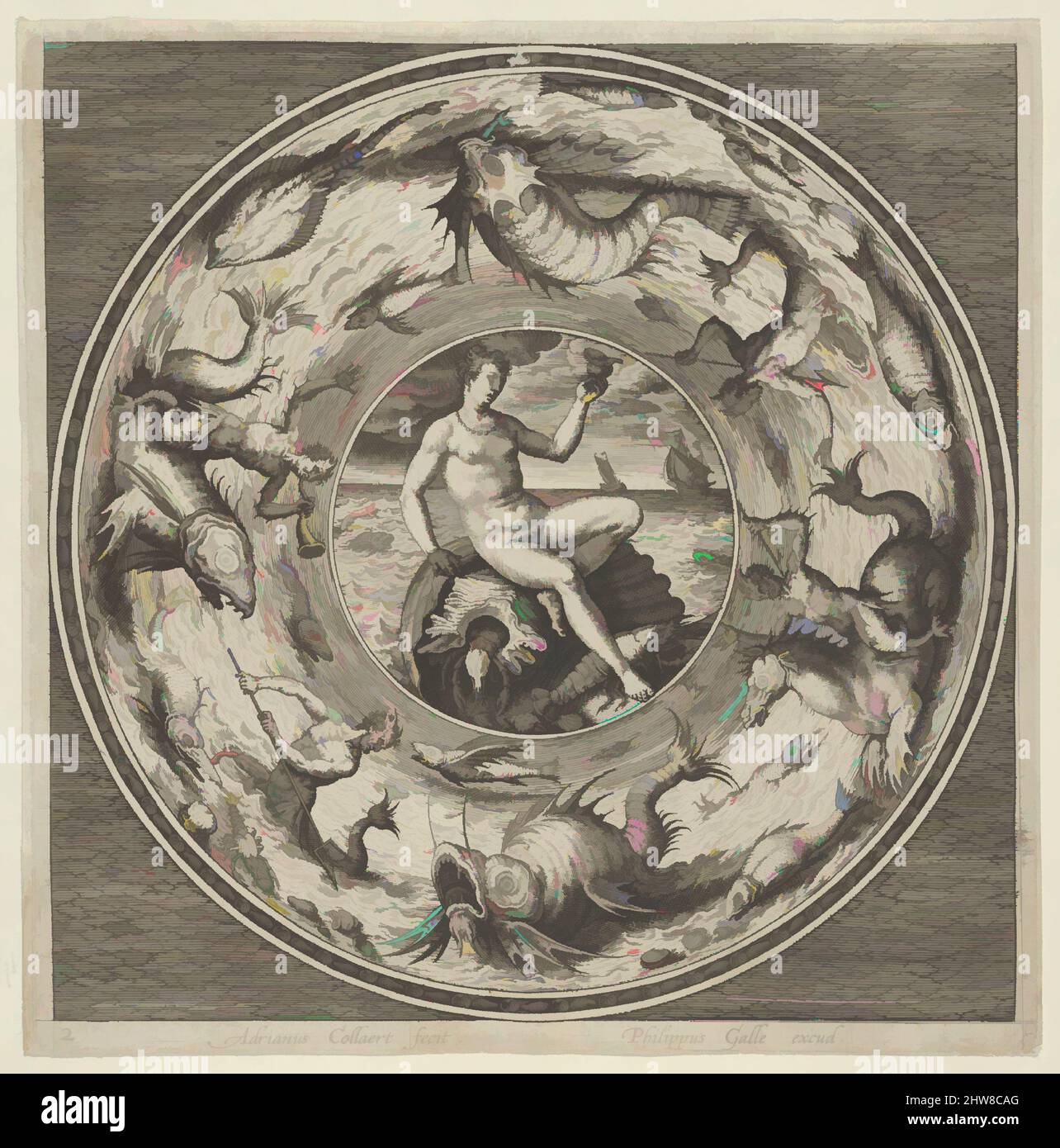 Art inspired by Design for a Plate with Thetis on a Shell in a ...