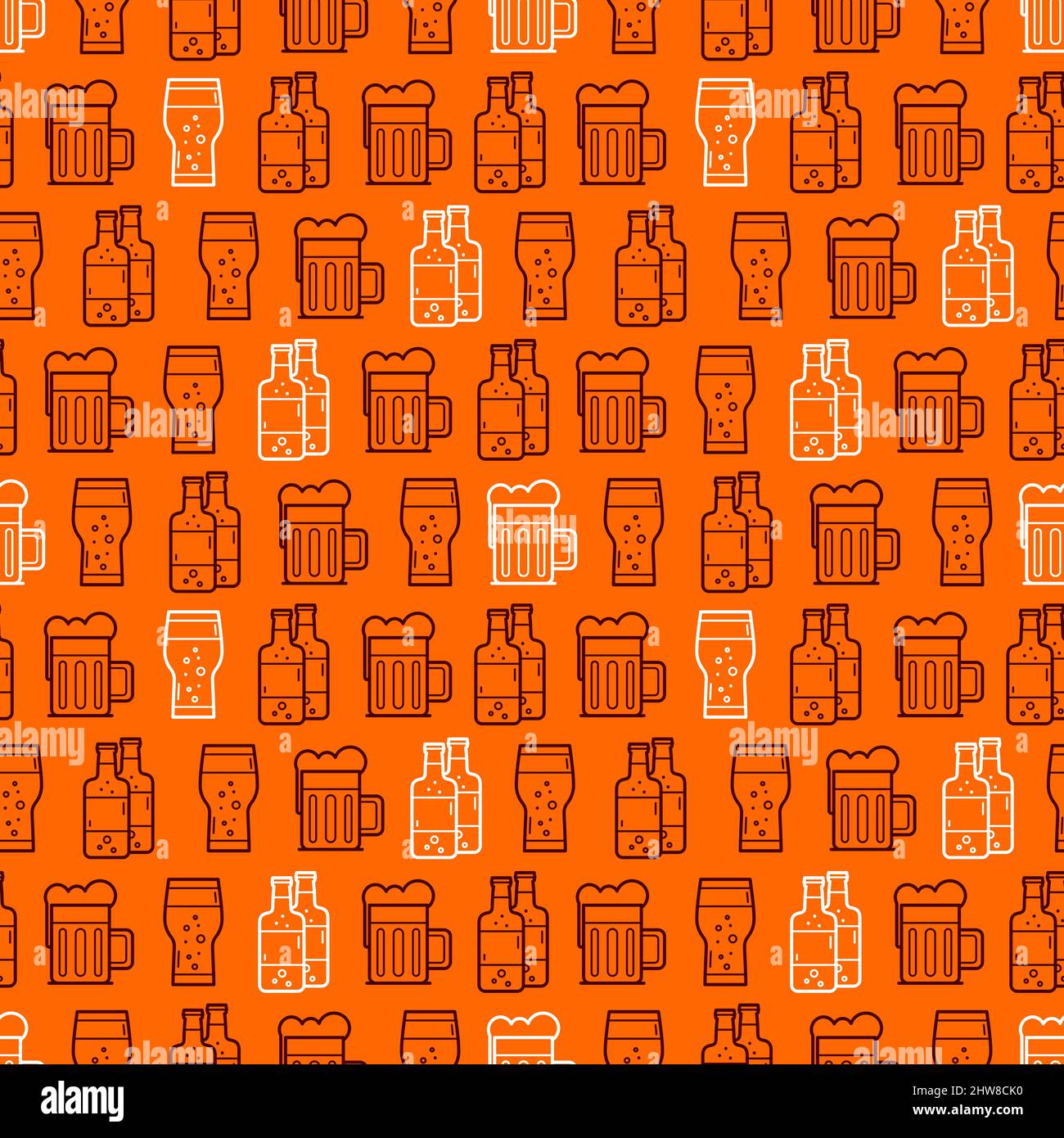 Beer seamless pattern. Vector illustration Stock Vector Image & Art - Alamy