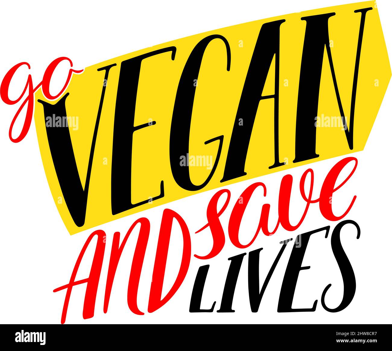 Go vegan vector vectors hi-res stock photography and images - Alamy