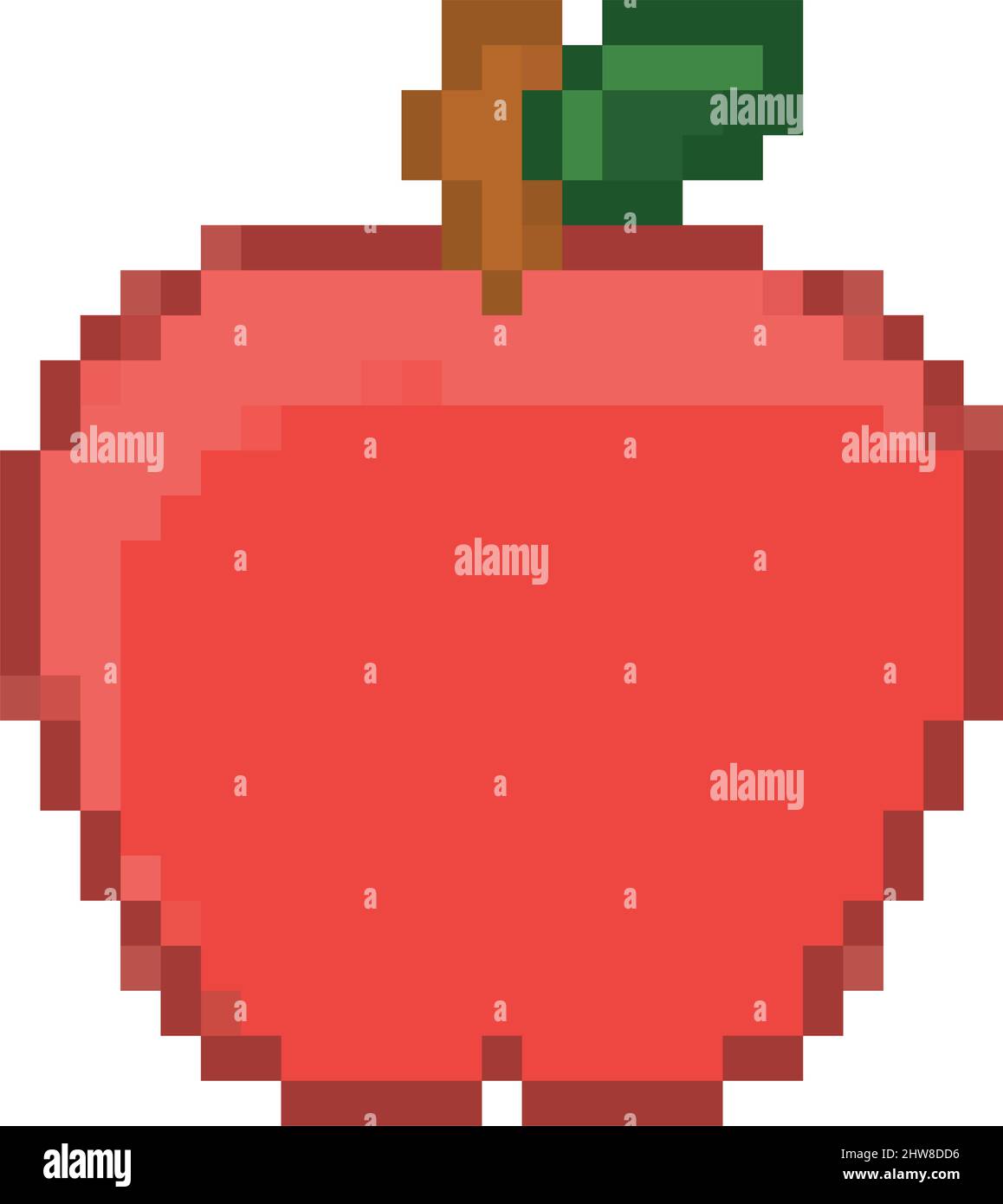 pixelated red apple Stock Vector Image & Art - Alamy