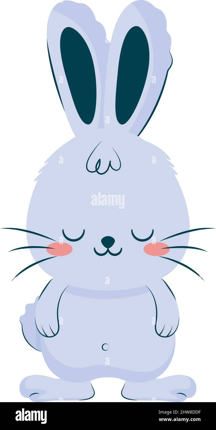 cute blue bunny Stock Vector Image & Art - Alamy