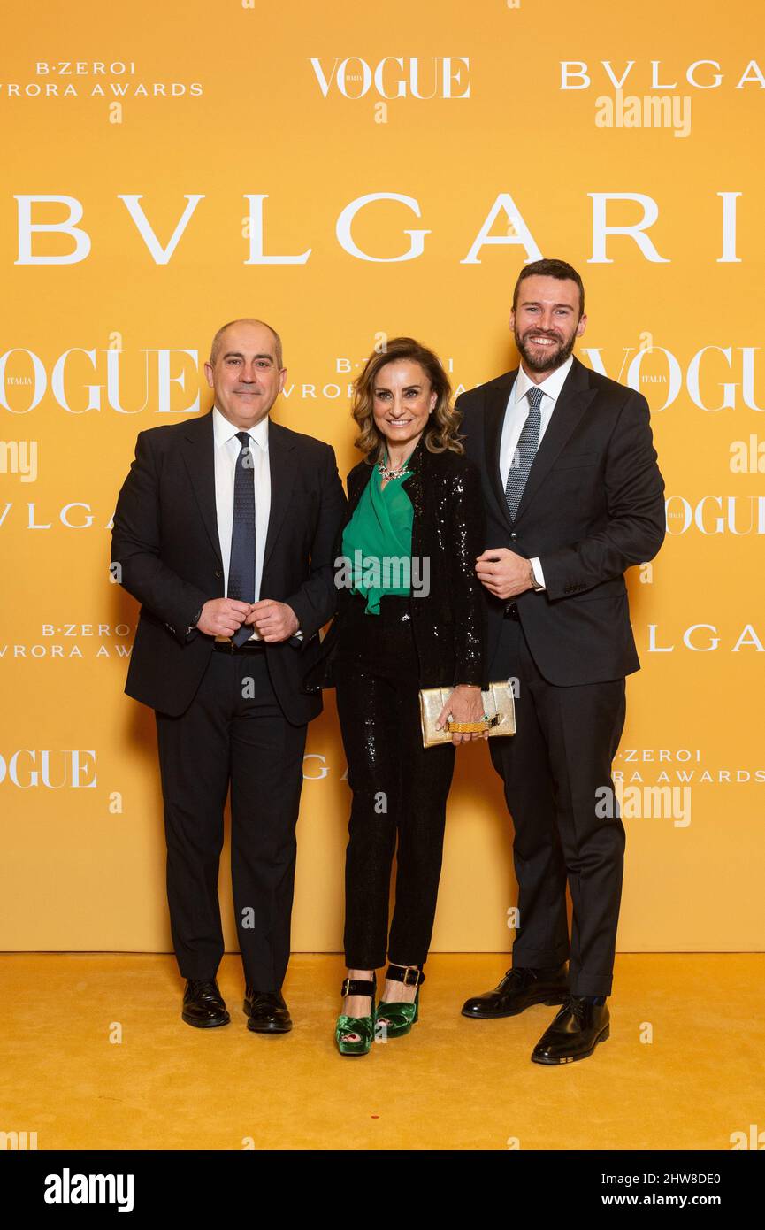 Lucia Silvestri , Boris Barboni Bvlgari B.Zero1 Avrora Awards Milan ...