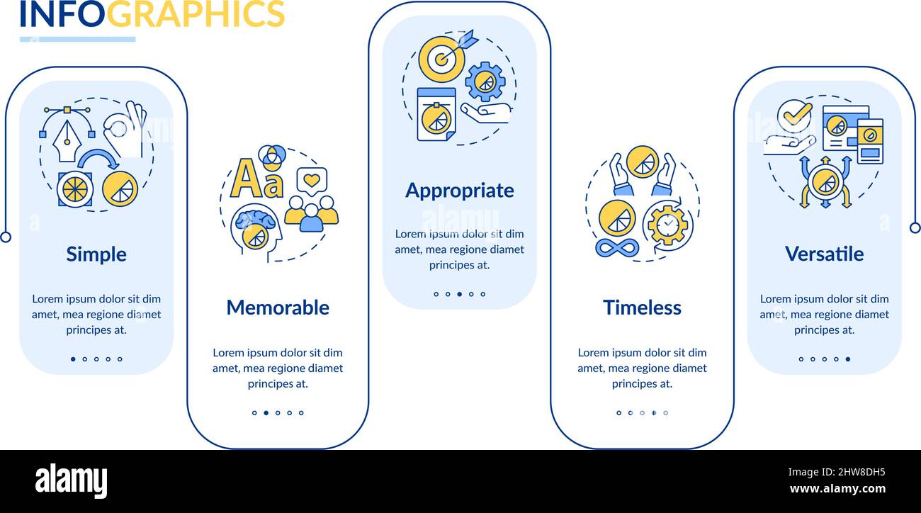 Right logo design characteristics rectangle infographic template Stock ... Right logo design characteristics rectangle infographic template Stock ...