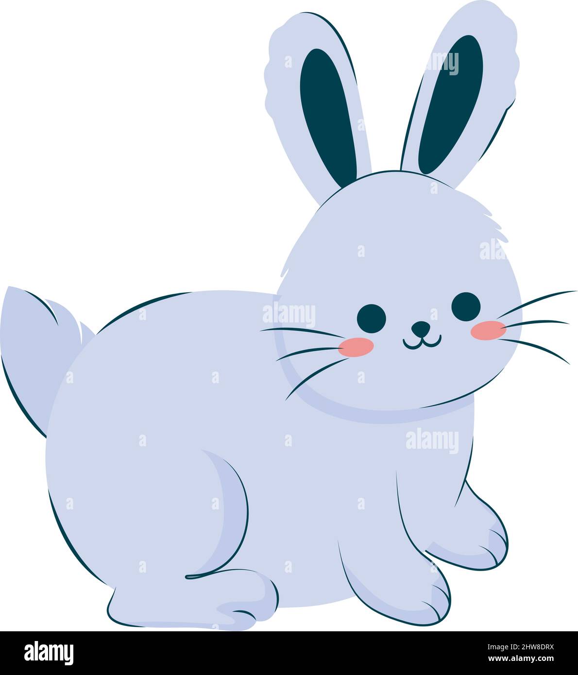 blue rabbit illustration Stock Vector Image & Art - Alamy
