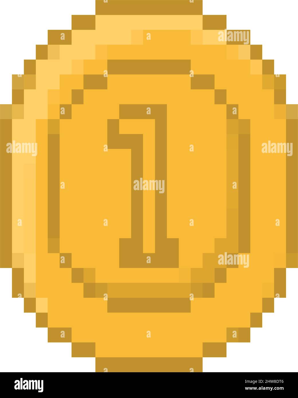 pixelated coin design Stock Vector Image & Art - Alamy