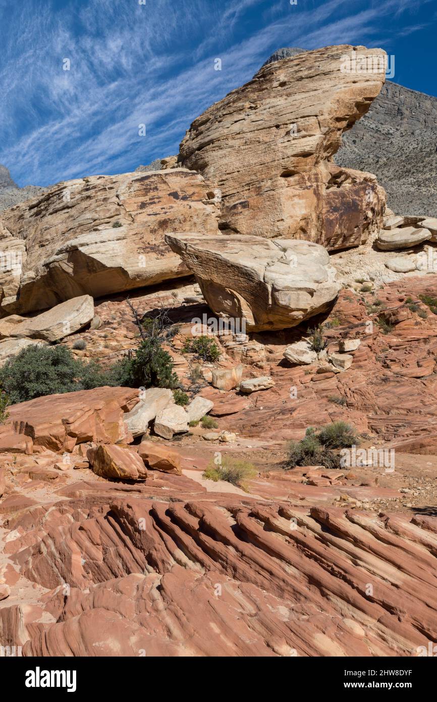 Red Rock Canyon, Nevada. Trail to Calico Tanks Stock Photo - Alamy
