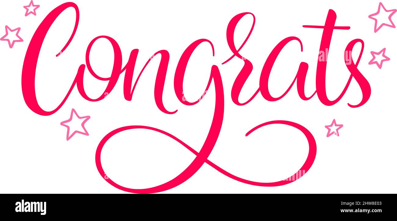 Congrats. hand written calligraphy for congratulations and greeting ...