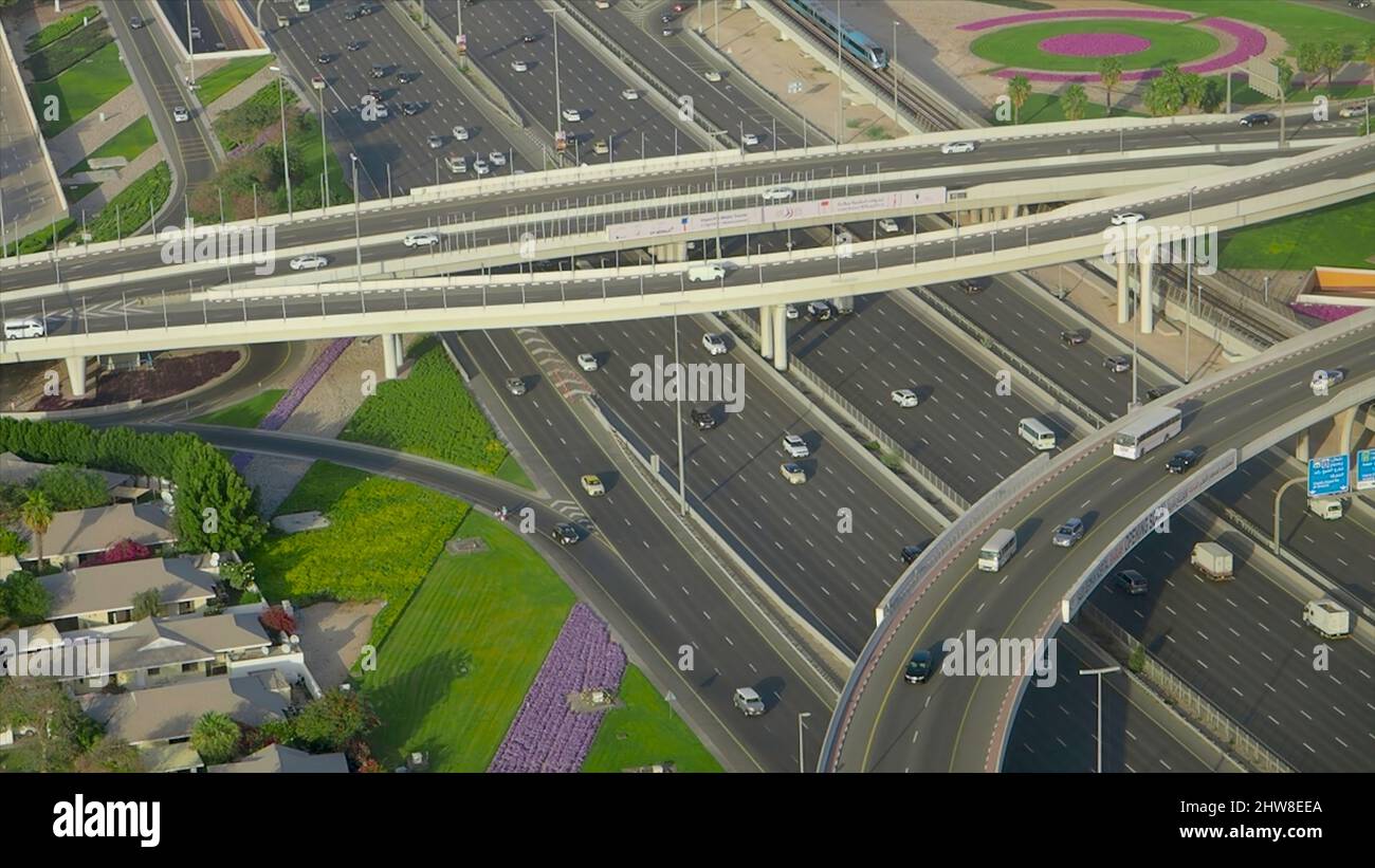Top view city traffic of highway and bridge. Stock. Top view of the ...