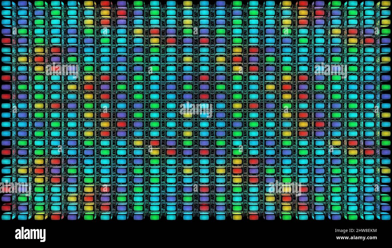 Stage Light Boxes. Green screen background. 3d Rendering. Virtual set ...