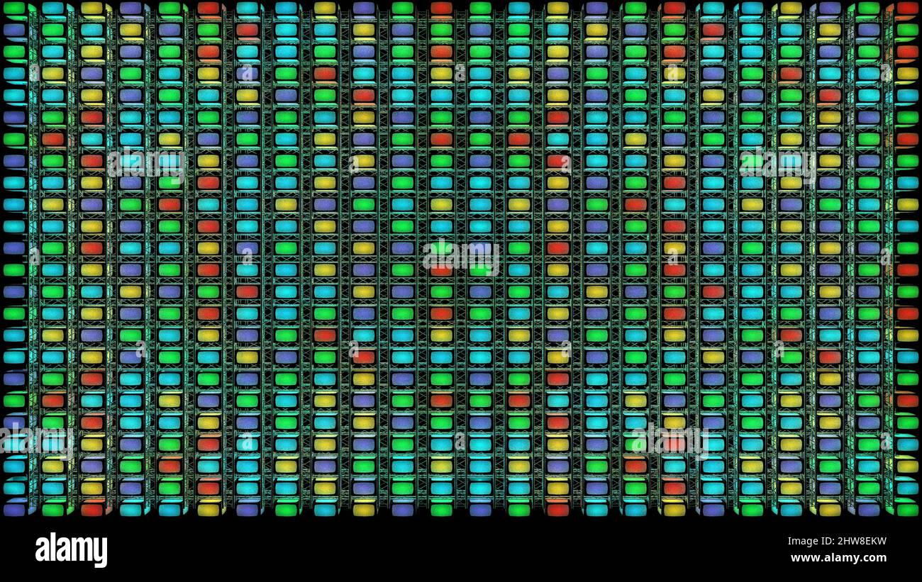 Stage Light Boxes. Green screen background. 3d Rendering. Virtual set ...