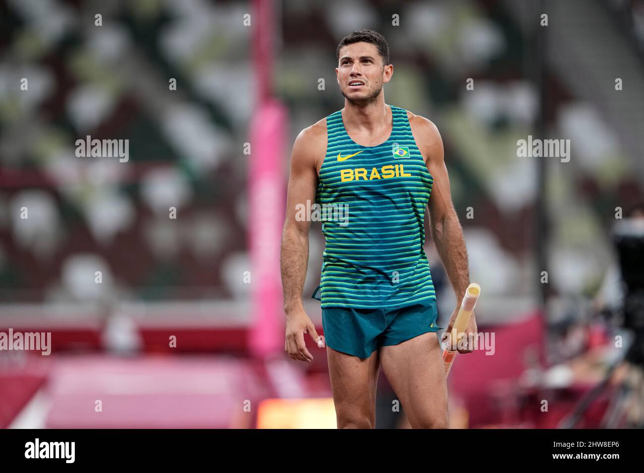 Thiago Braz participating in the Tokyo 2020 Olympics in the pole vault discipline Stock Photo ...