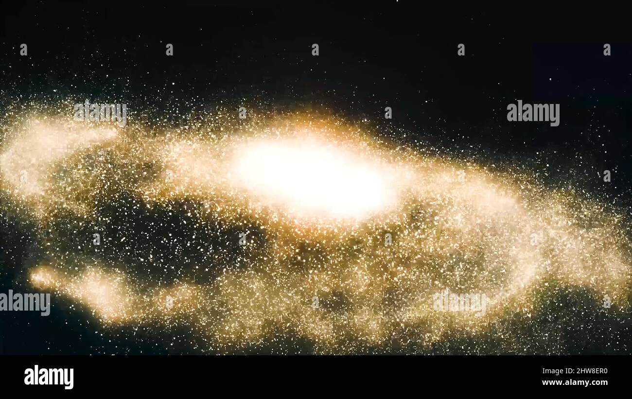 Rotating spiral galaxy - deep space exploration. Animation of a galaxy ...