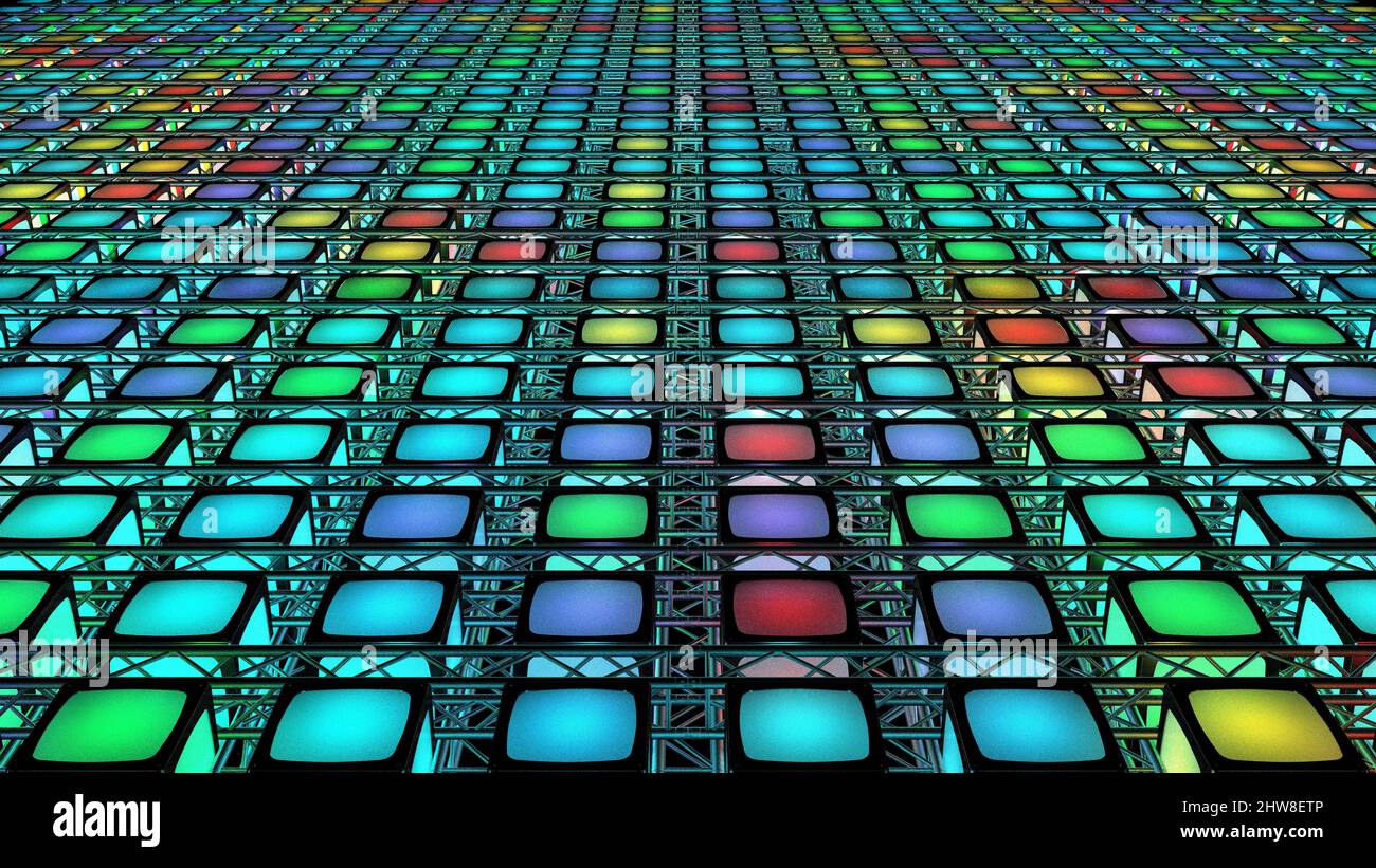 Stage Light Boxes. Green screen background. 3d Rendering. Virtual set ...