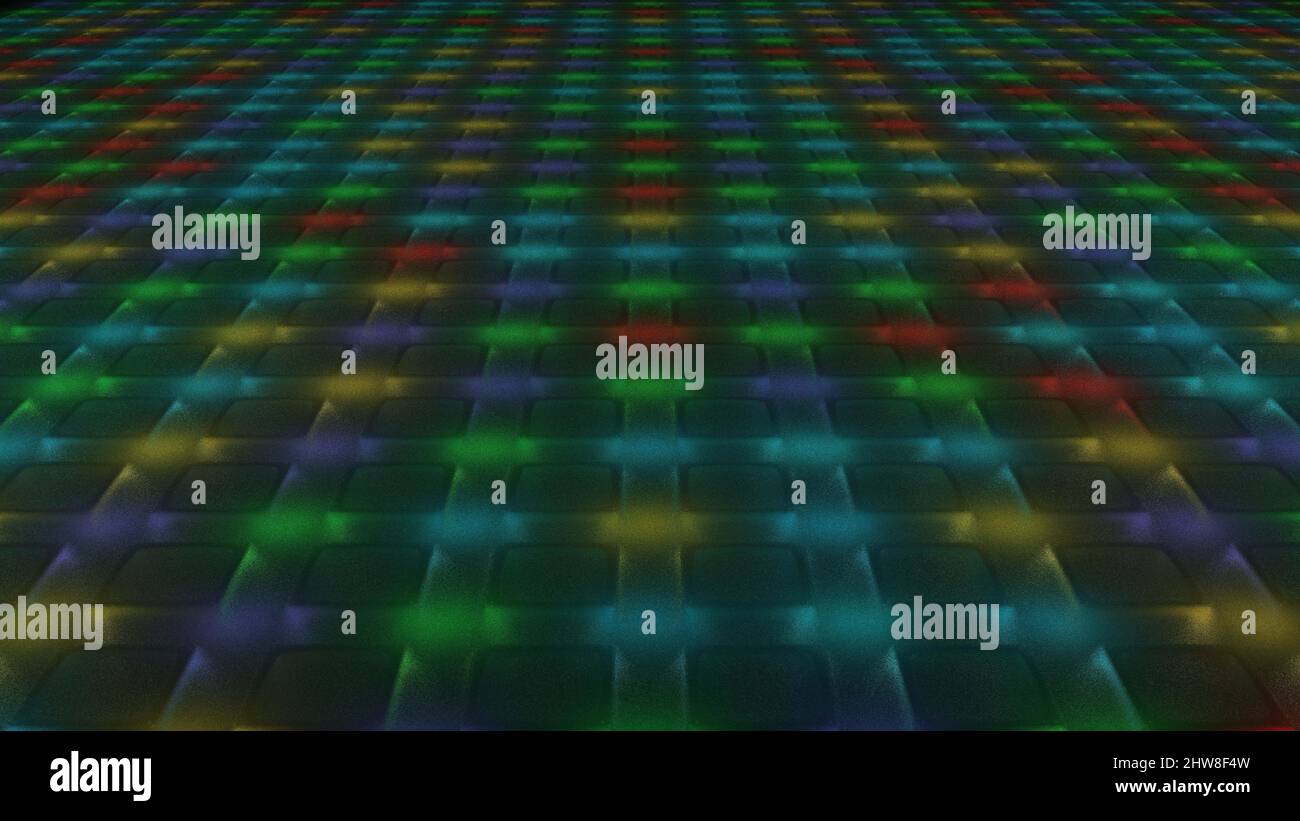 Stage Light Boxes. Green screen background. 3d Rendering. Virtual set ...