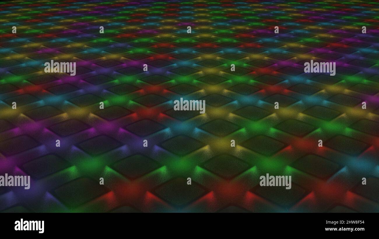 Stage Light Boxes. Green screen background. 3d Rendering. Virtual set ...