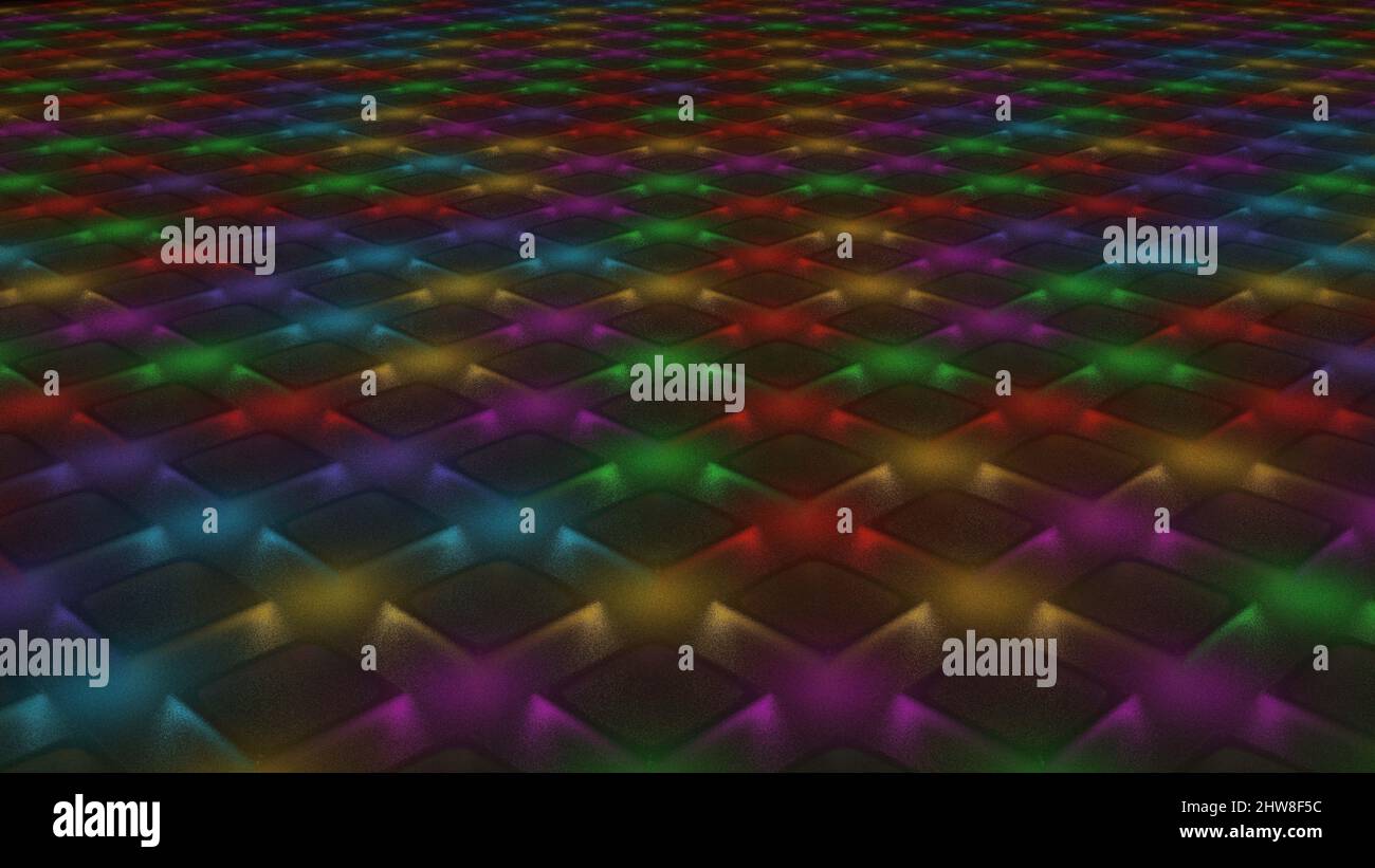 Stage Light Boxes. Green screen background. 3d Rendering. Virtual set ...