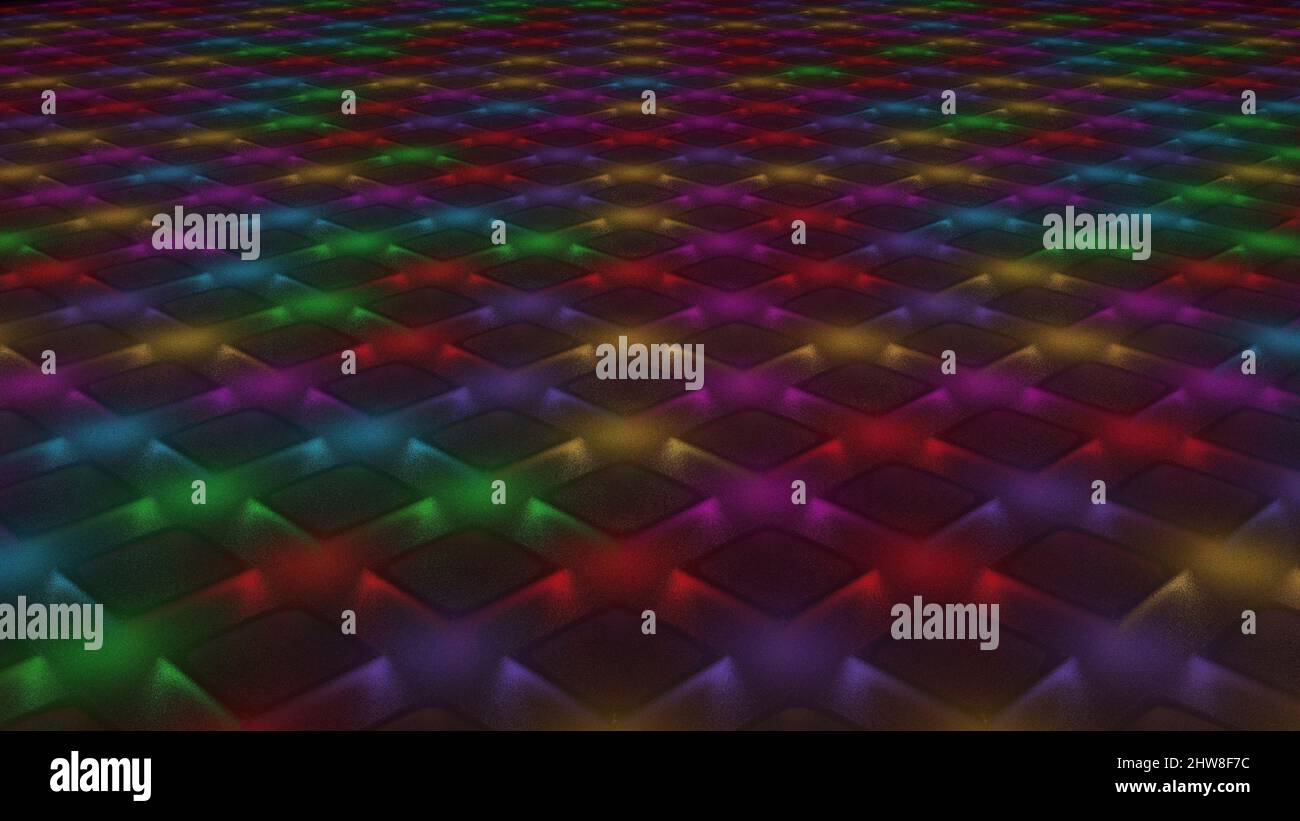 Stage Light Boxes. Green screen background. 3d Rendering. Virtual set ...