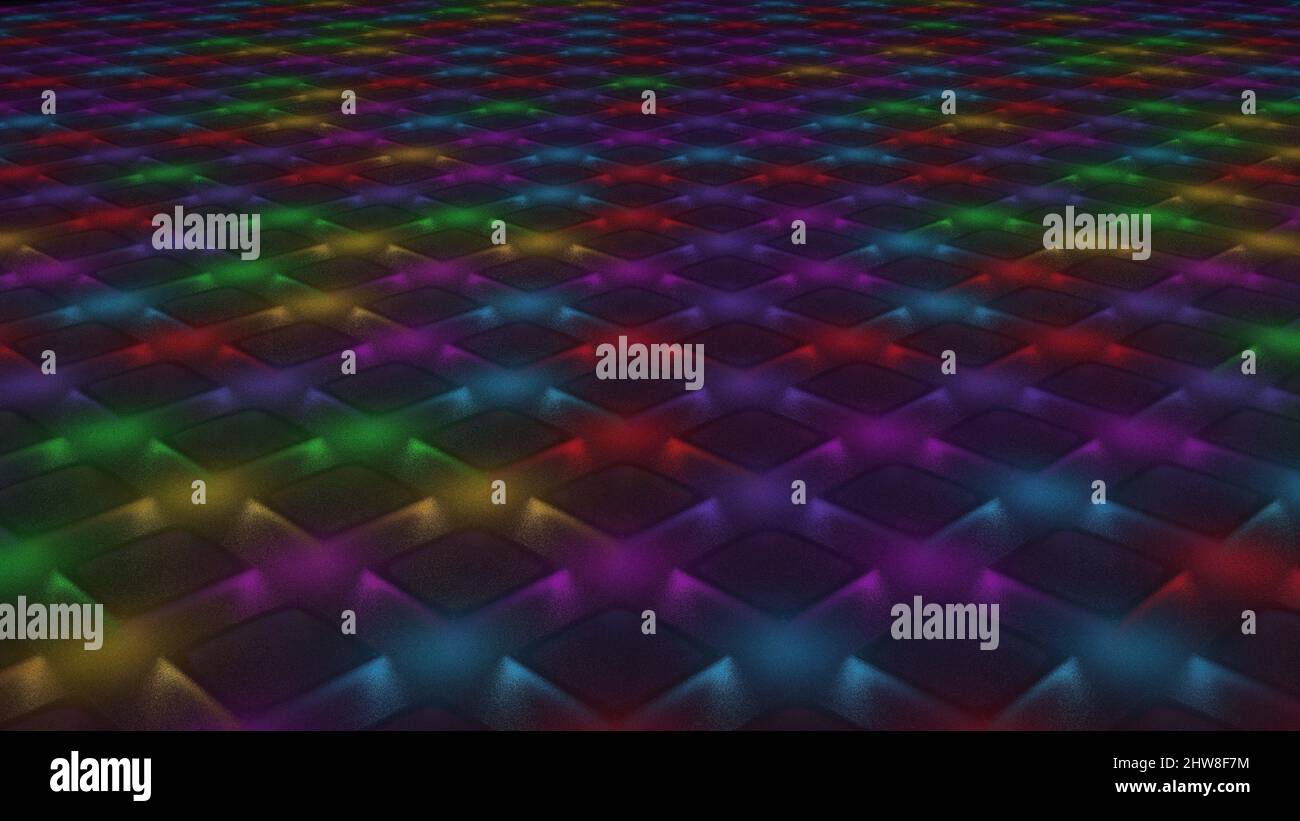 Stage Light Boxes. Green screen background. 3d Rendering. Virtual set ...