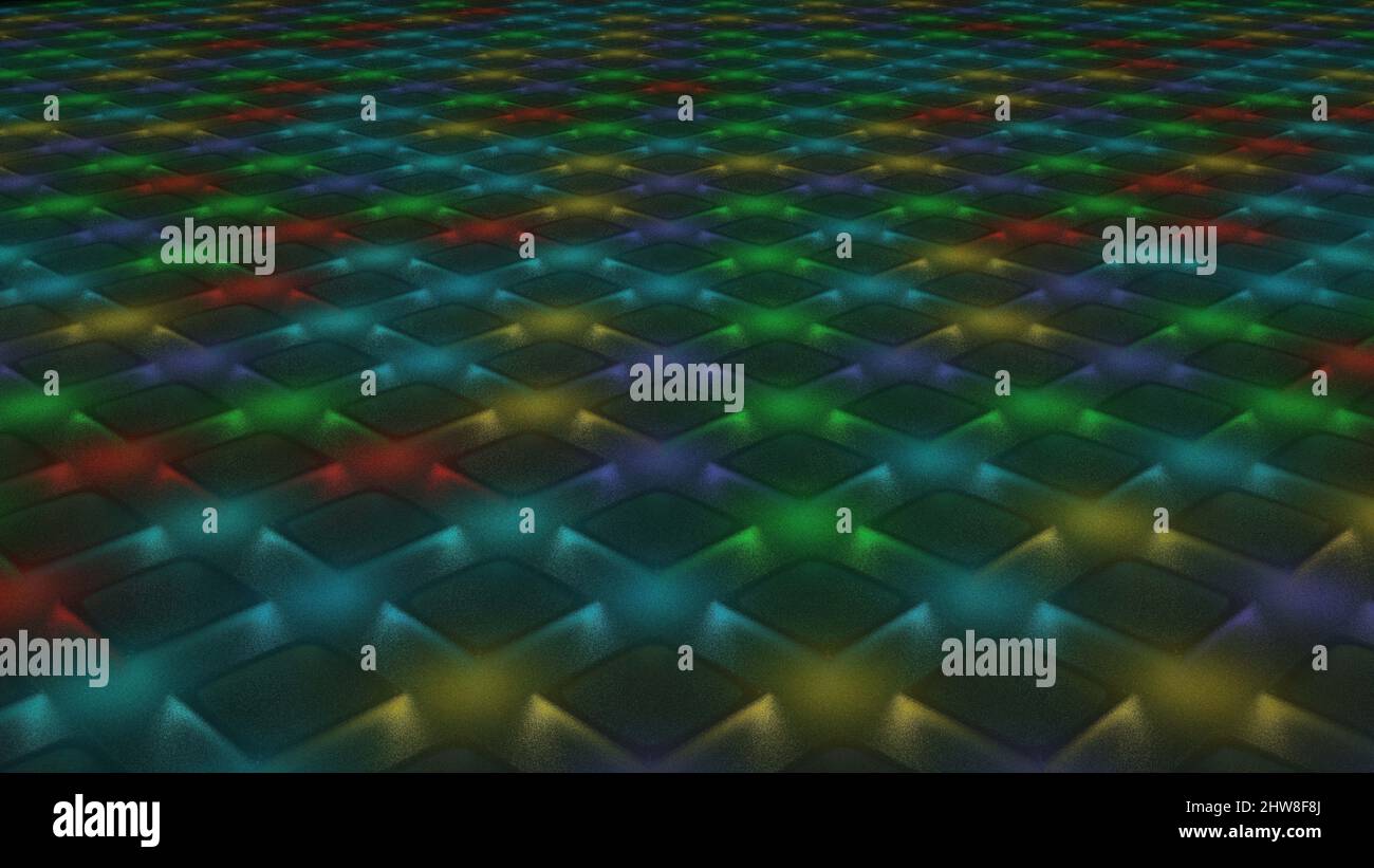 Stage Light Boxes. Green screen background. 3d Rendering. Virtual set ...