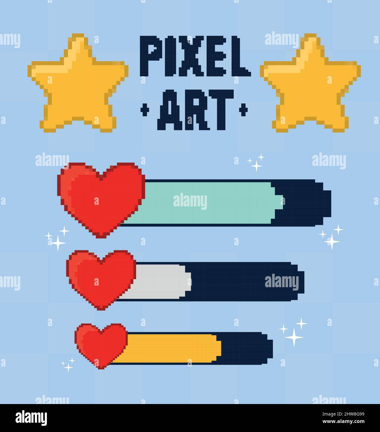 pixel art bars poster Stock Vector Image & Art - Alamy