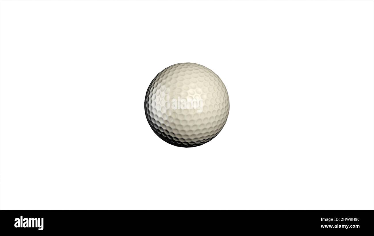 Golf Ball Rotating On White Background Golf Ball Animation Stock Photo
