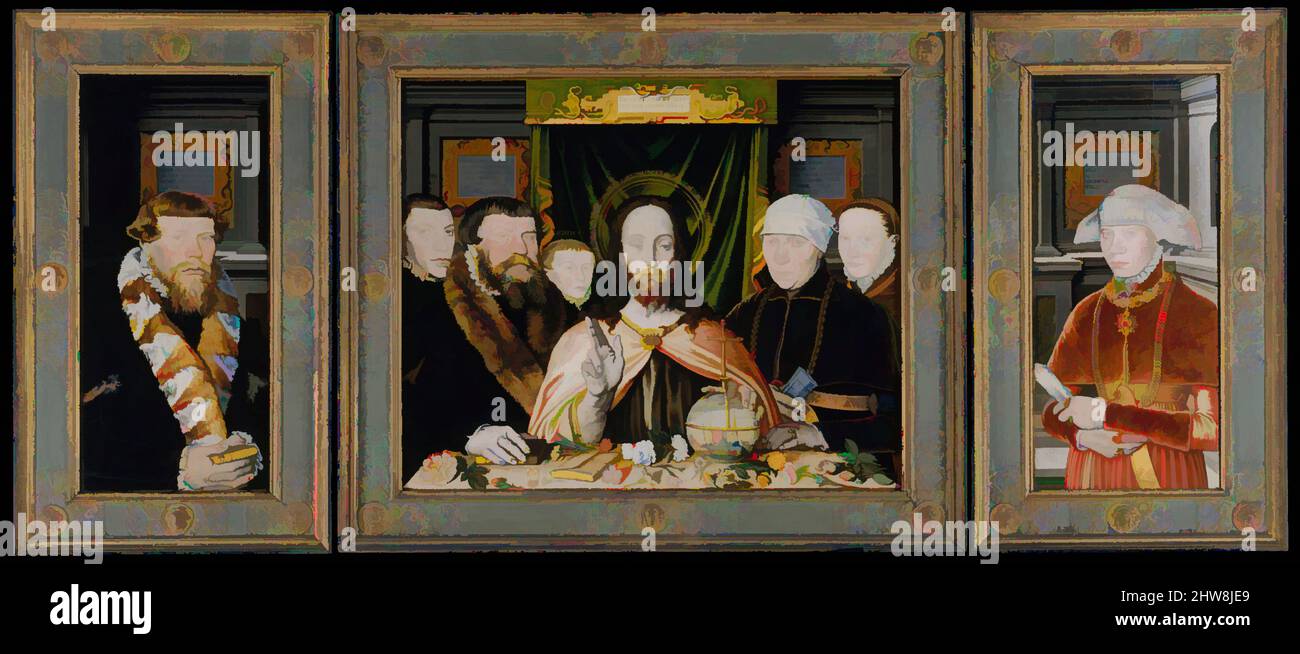 Art inspired by Christ Blessing, Surrounded by a Donor Family, ca. 1573 ...