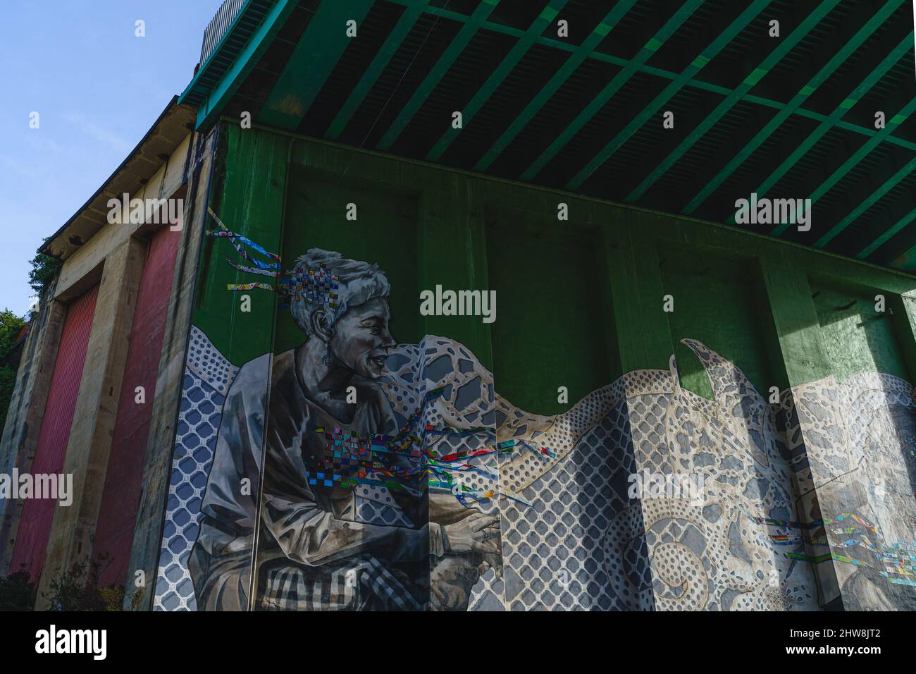 Bilbao, Spain, February 15, 2022. Graffity in the city of Bilbao in ...