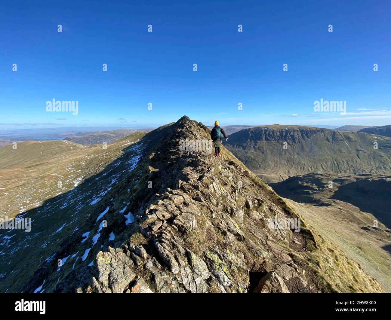 Helvellyn walk from Glenridding Lake Disrtick Cumbria Stock Photo - Alamy