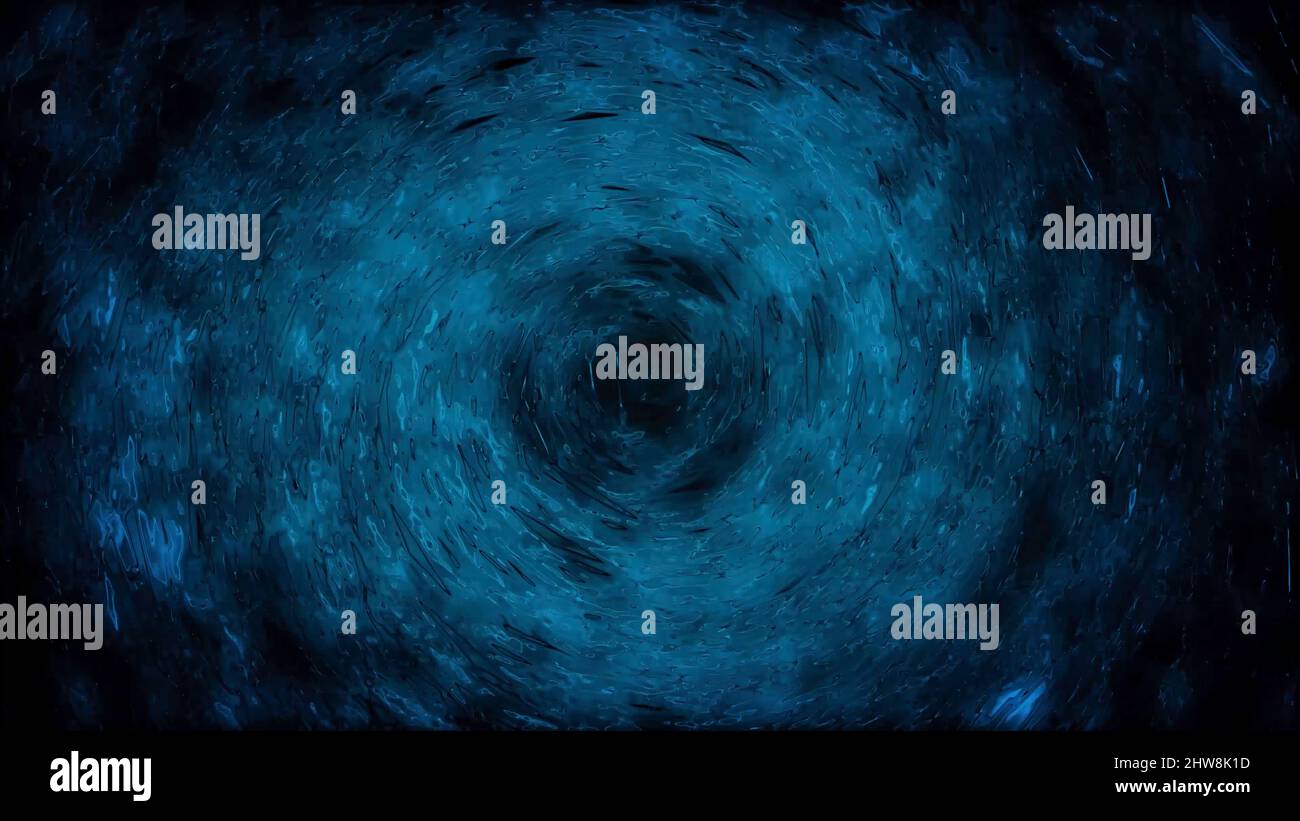 Penetration into water ball. Animation. Abstract shape of ball ...