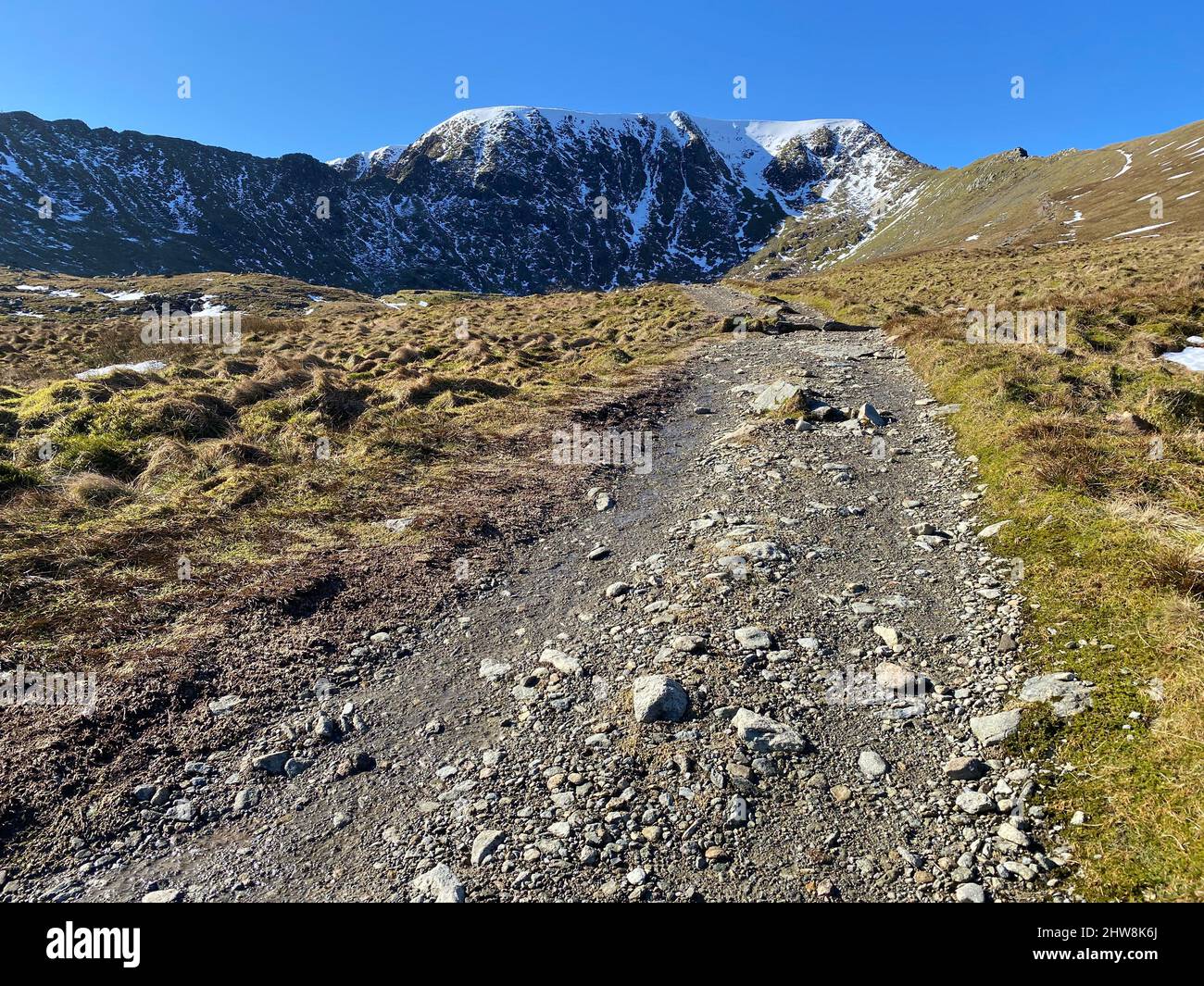 Helvellyn walk from Glenridding Lake Disrtick Cumbria Stock Photo - Alamy