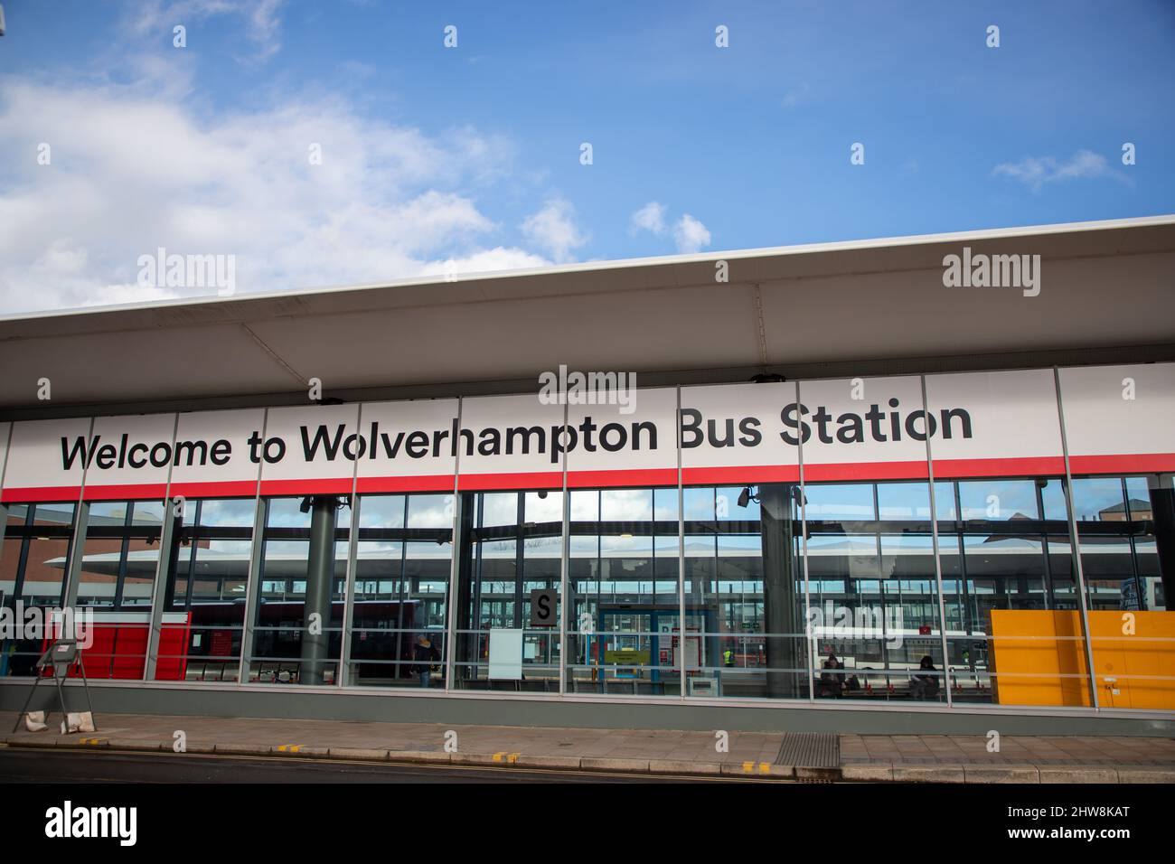 The outside of Wolverhampton Bus Station used for local travel within ...