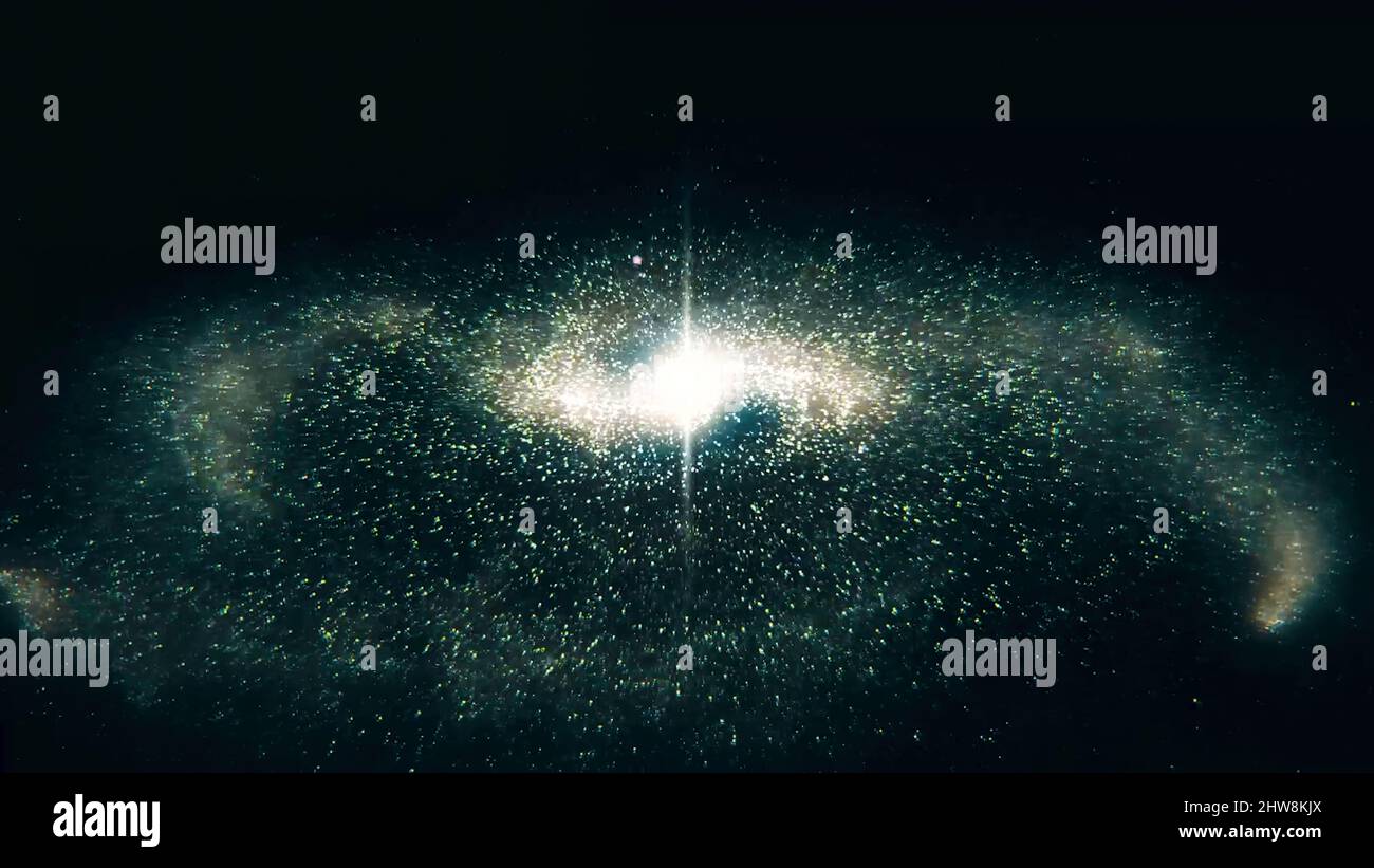 Rotating spiral galaxy - deep space exploration. Animation of a galaxy ...