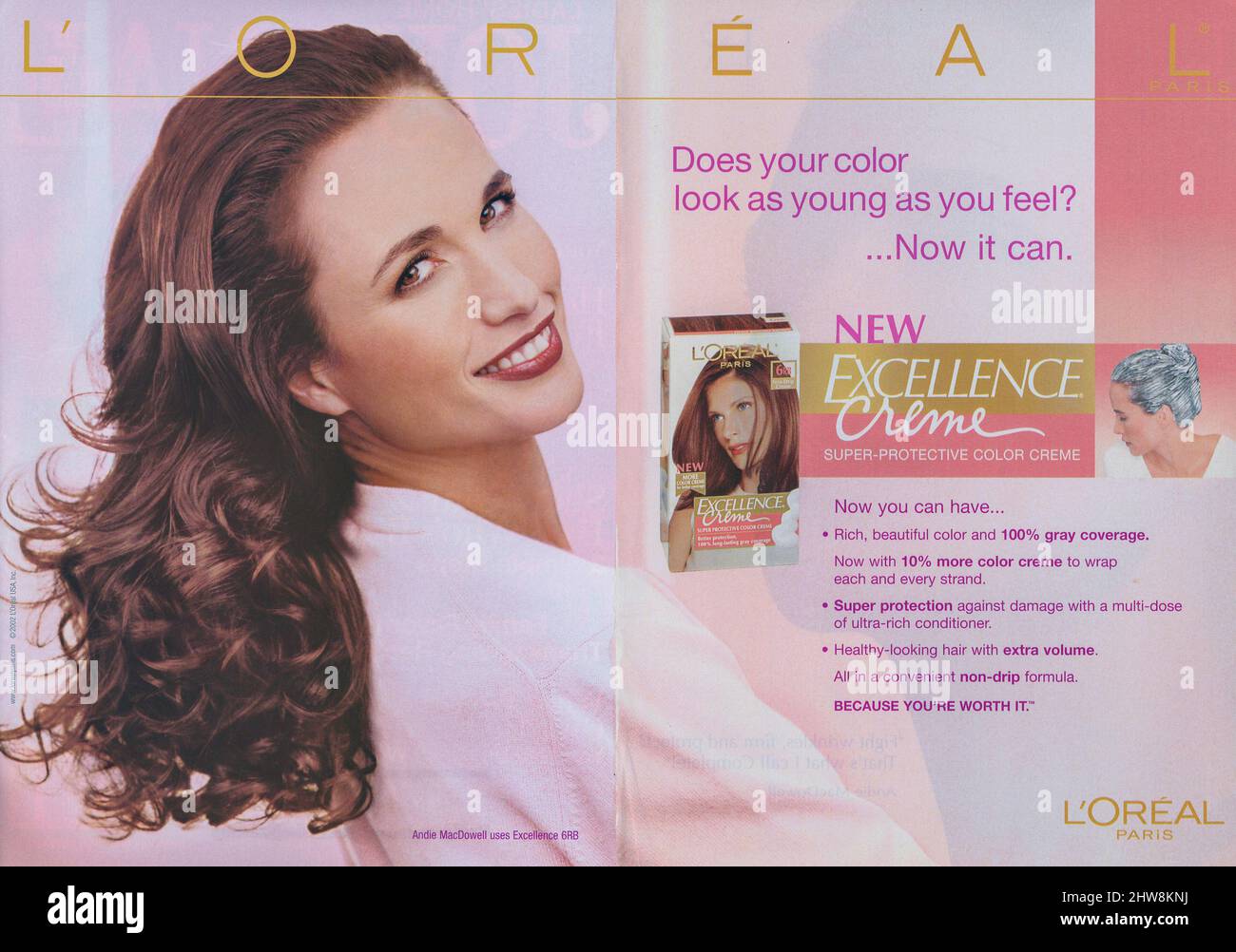 L'oreal advert 2002 hi-res stock photography and images - Alamy