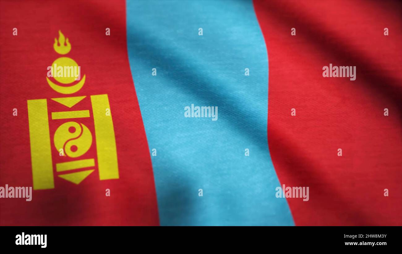 Mongolia Realistic Waving Flag Background Background Of A Waving Flag