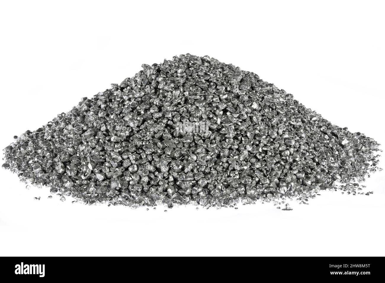 aluminum granules isolated on white background Stock Photo - Alamy