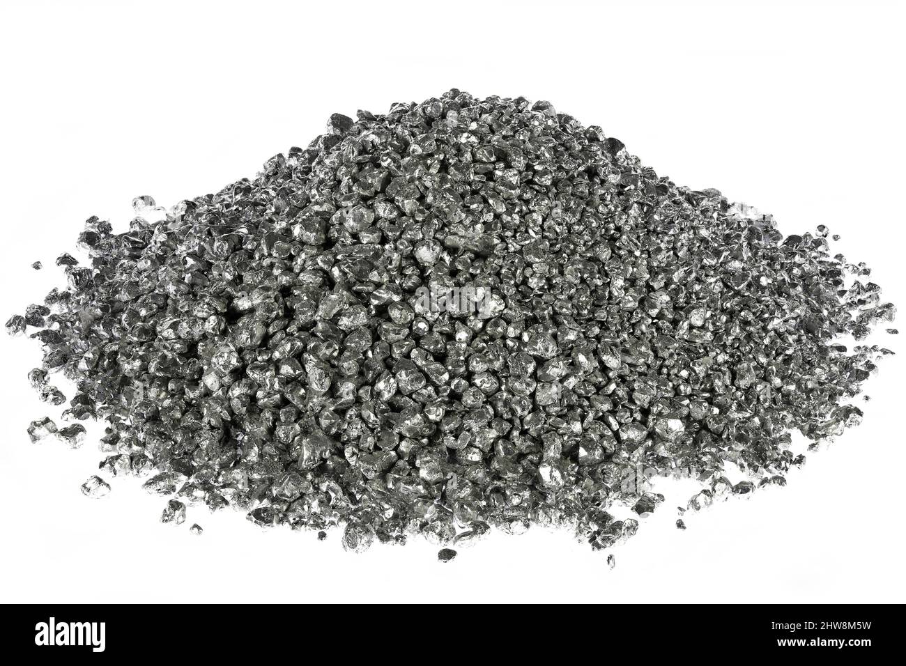 aluminum granules isolated on white background Stock Photo - Alamy