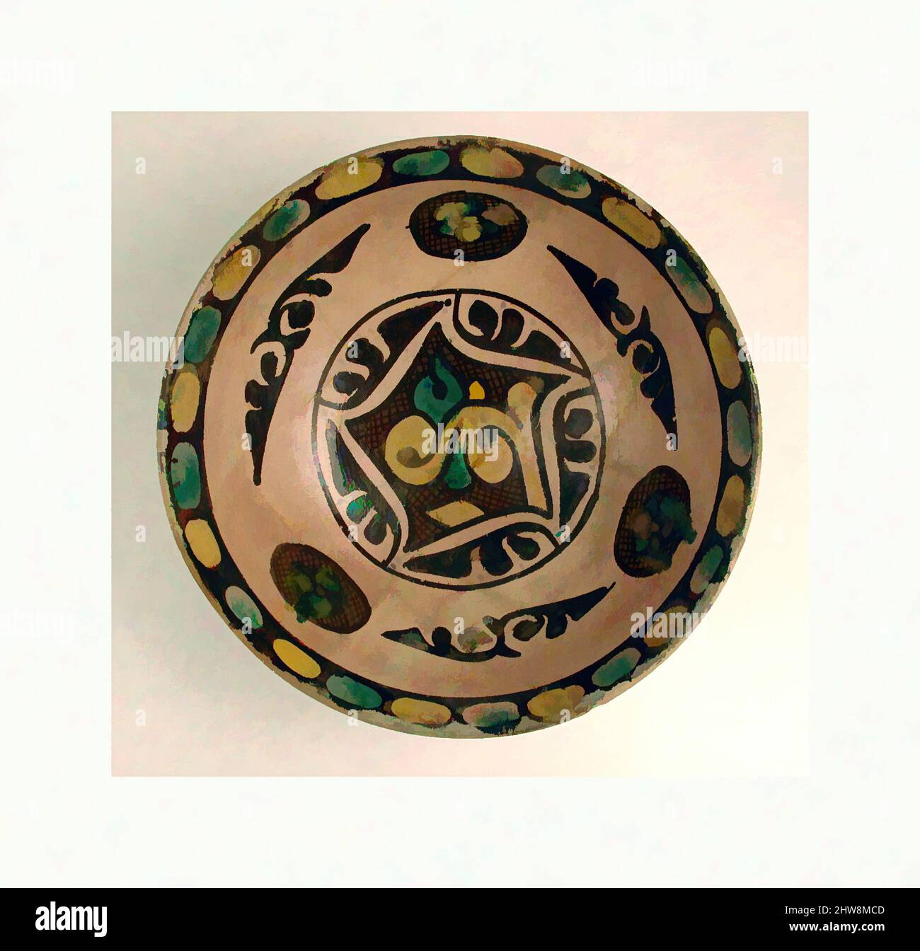 Art inspired by Two Buffware Bowls with Geometric Designs, late 8th–early 9th century ...
