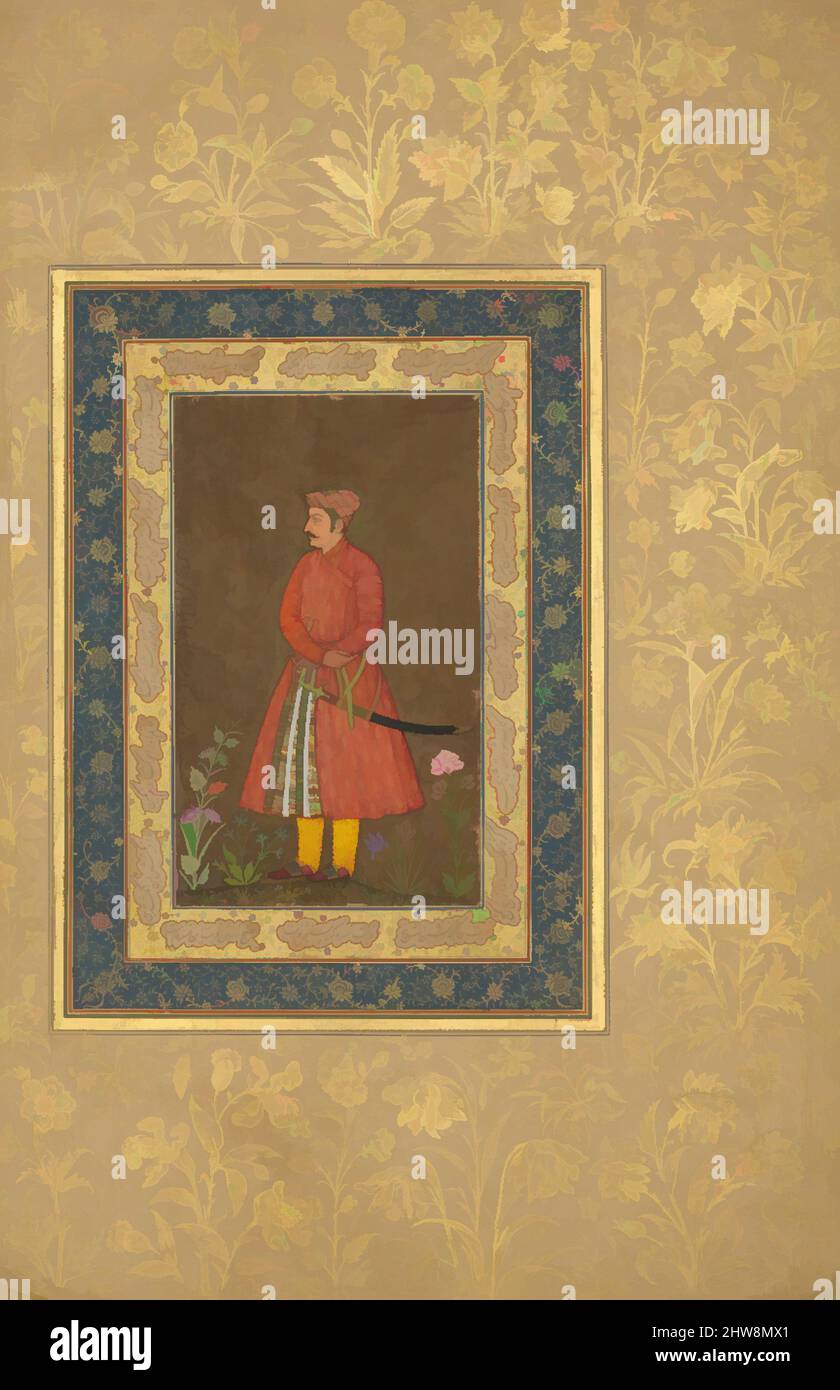 Art inspired by Portrait of Rup Singh', Folio from the Shah Jahan Album ...