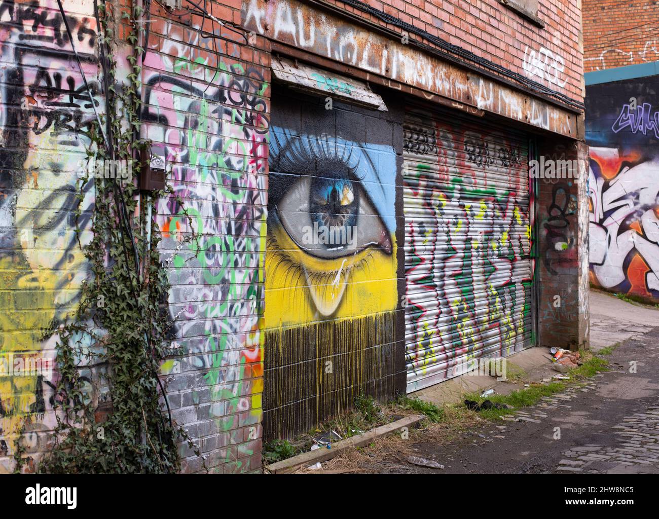 Ukrainian Flag Painted number 3995 Stock Photo - Alamy
