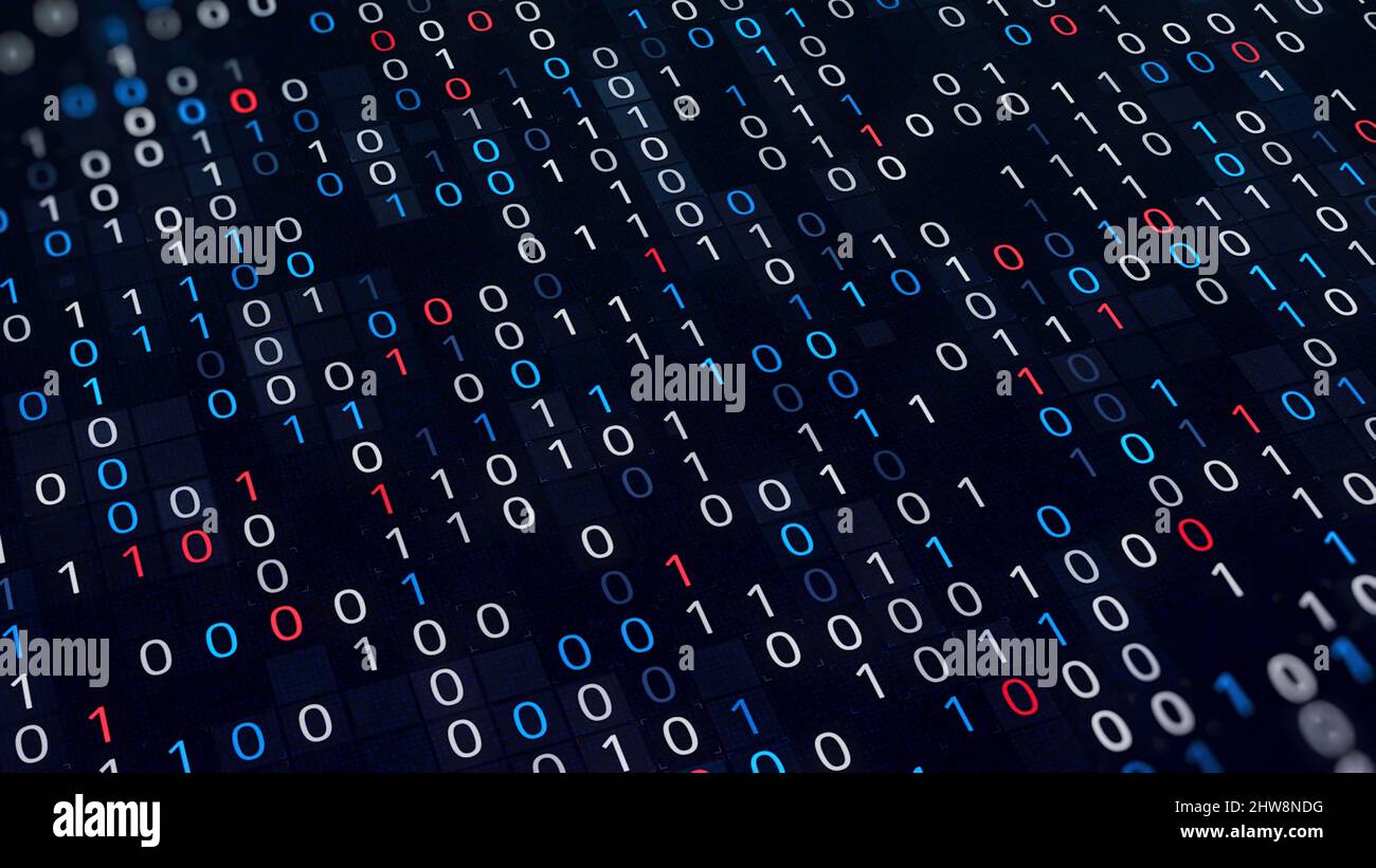 Background of multicolored binary codes. Animation. Beautiful ...